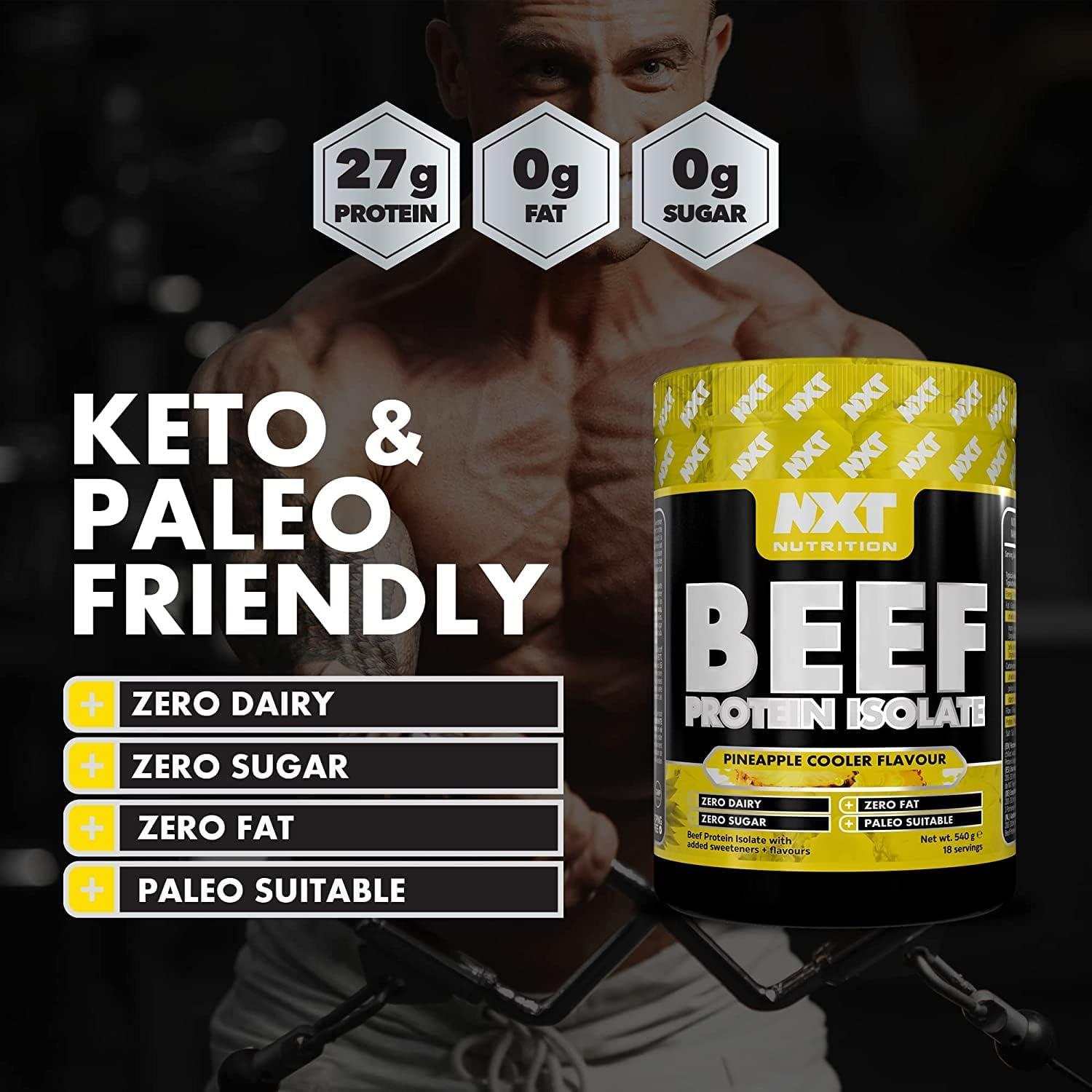 NXT Beef Protein Isolate 540g - High Protein Powder with Natural Amino ...