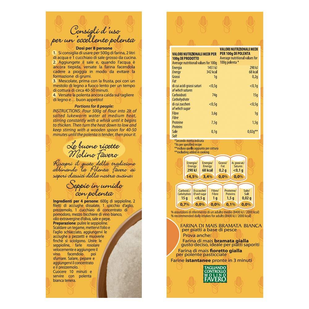 Buy Polenta Bramata Bianca - White & Coarse Corn Semolina by Favero 1 ...