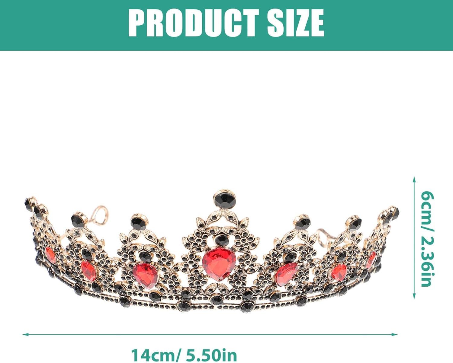 Shop Lurrose Vintage Black Tiara & Crown Headband - Strass Princess ...