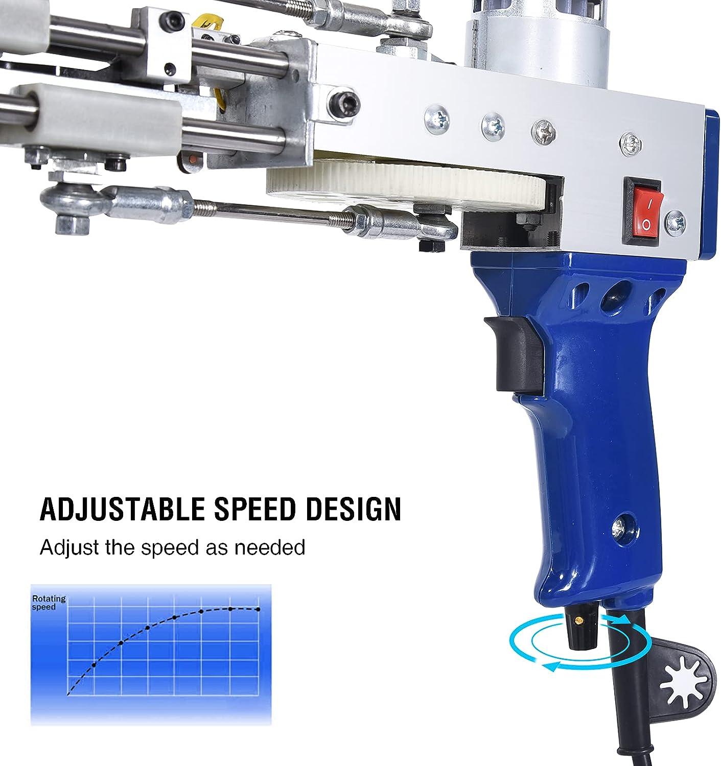 Electric Cut Pile Rug Tufting Gun Starter Kit - Handheld Carpet Weaving ...