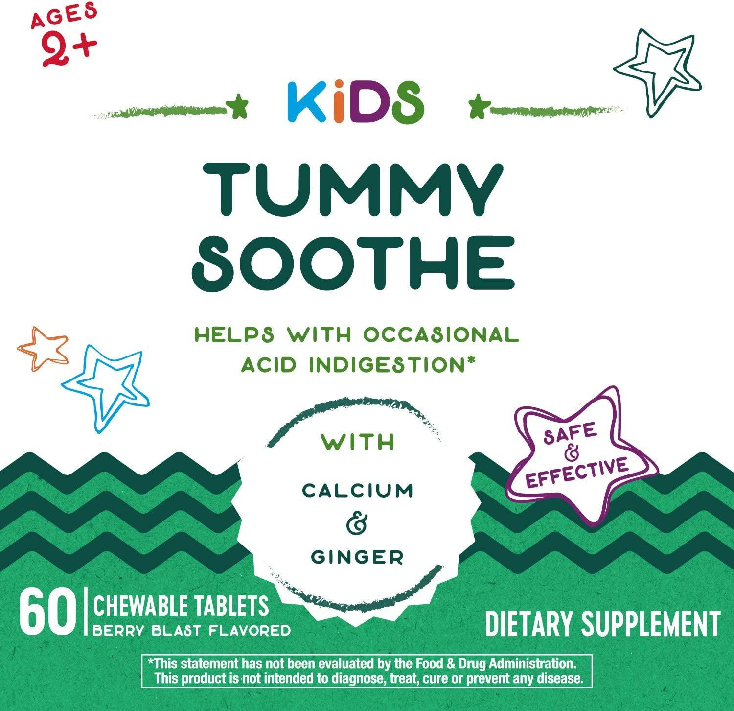 Nature's Way Kids Tummy Soothe - Berry Blast Chewable Tablets (60 ct ...