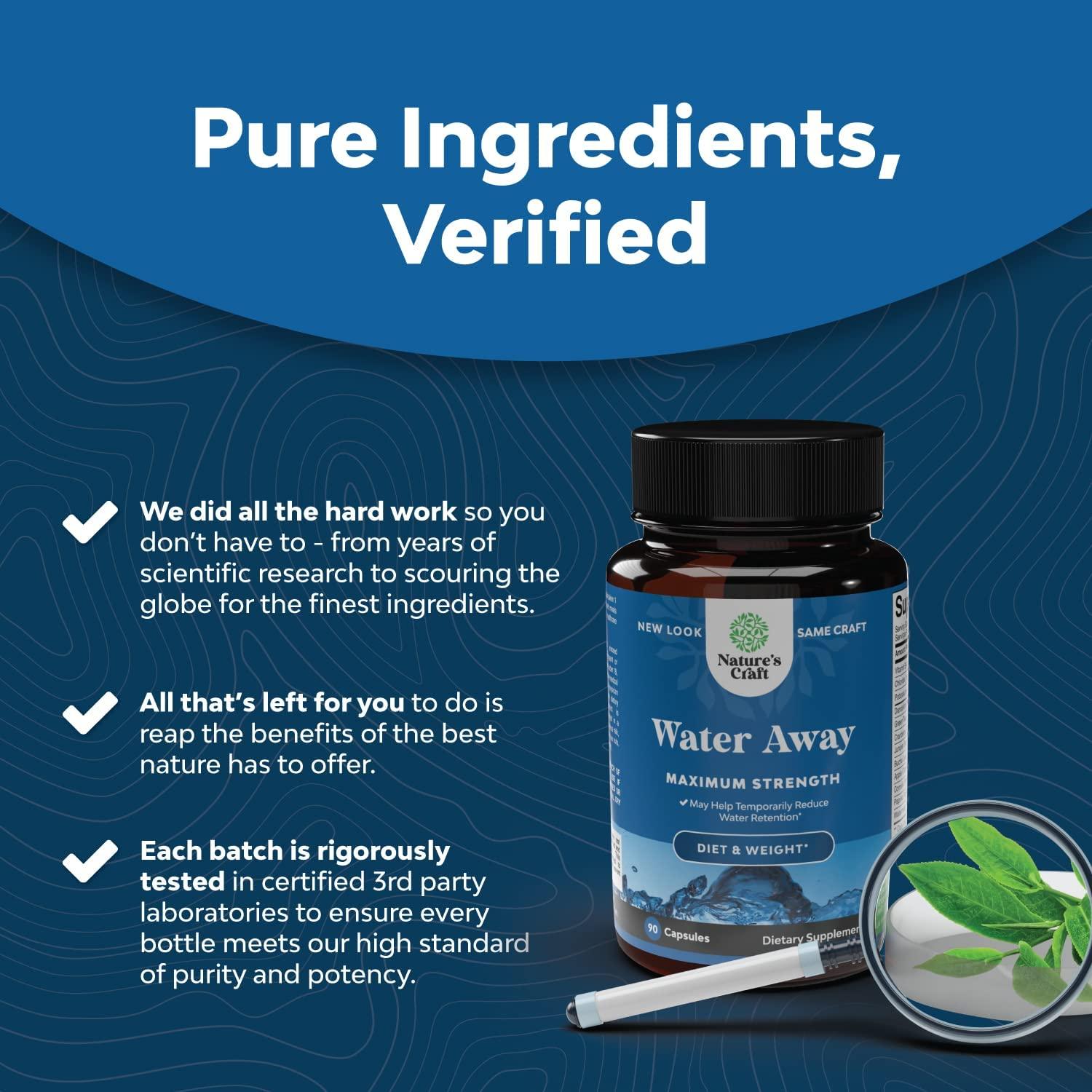 Water Away Supplement & Diuretic Pills | Kidney Cleanse with Dandelion ...