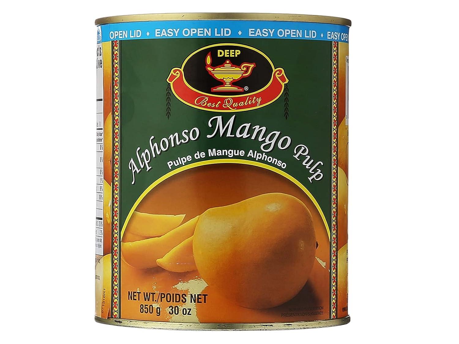 Alphonso Mango Pulp - 850g / 30 oz (Pack of 6) - Premium Quality Mango ...