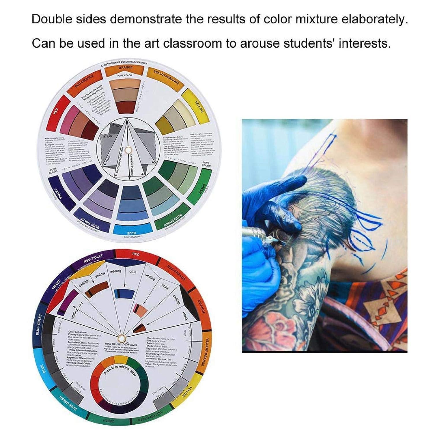 Multi-Color Tattoo Color Wheel Guide for Art Classroom & Business | Buy ...