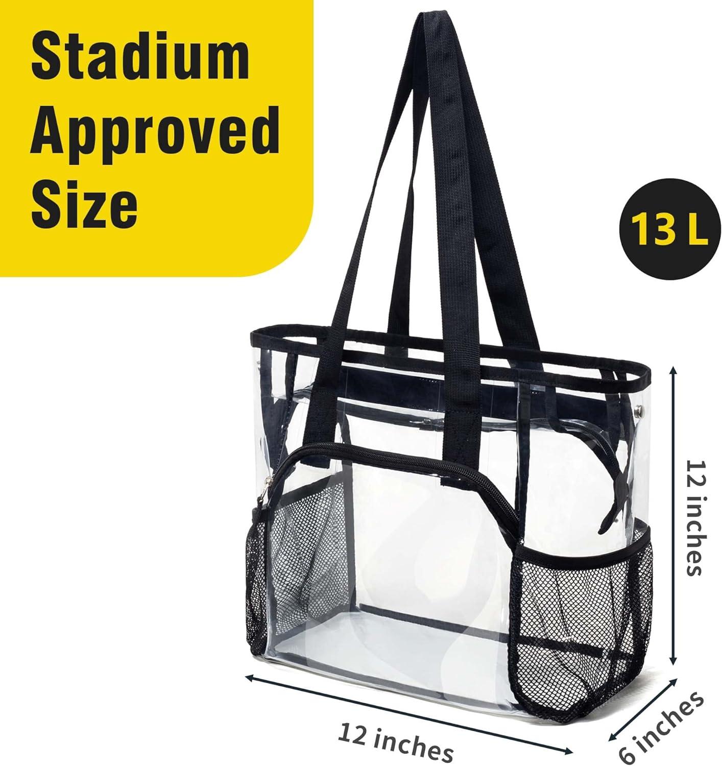 Vorspack Large Clear Tote Bag - Stadium Approved 12x12x6, Perfect for ...
