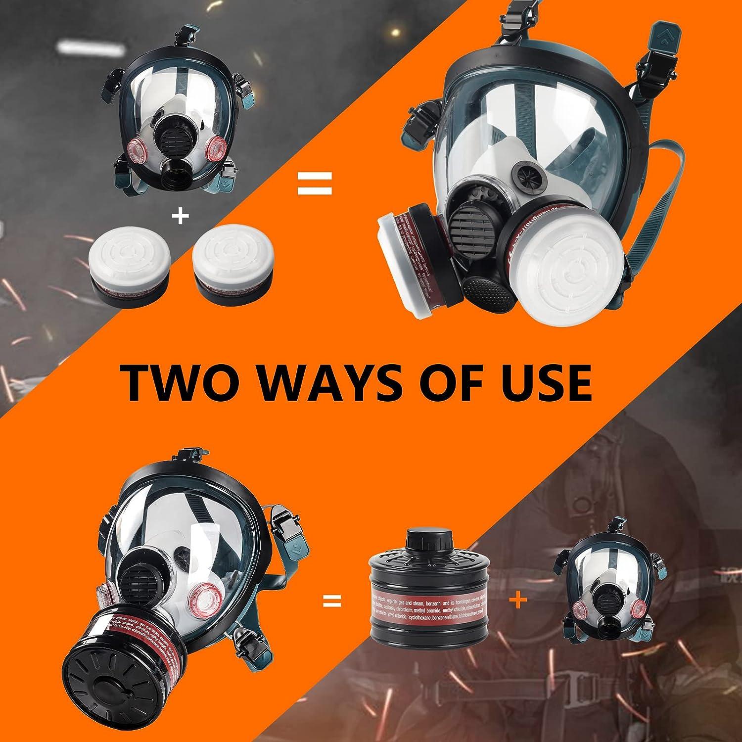 HANUU Gas Mask Gas Masks Survival Nuclear and Chemical with 40mm ...