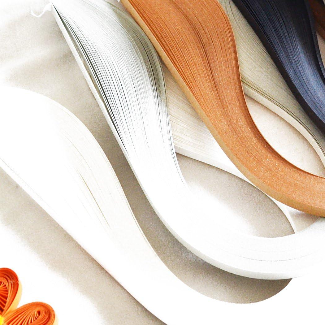 JUYA Quilling Strips Set - 600 Strips, 6 Colors, 39cm Length/Strip, 5mm Width | Buy Now with ...
