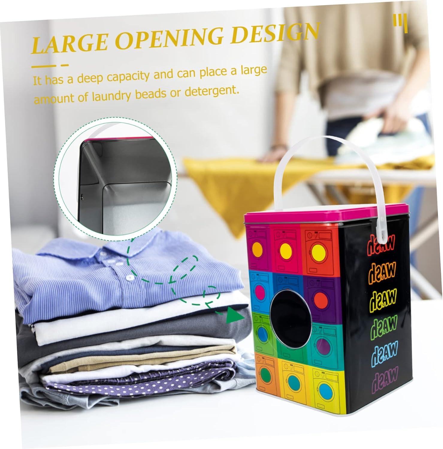 Alipis 3pcs Washing Storage Bucket Containers with Lids Laundry Beads ...