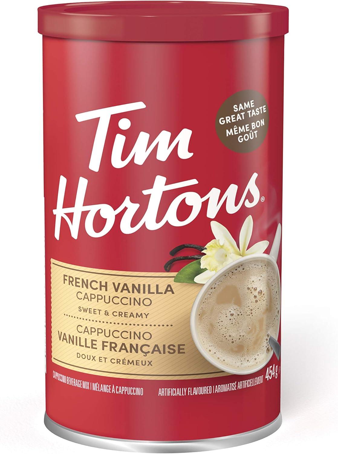 Tim Horton's Instant Cappuccino French Vanilla 16 Ounce & Double Double ...
