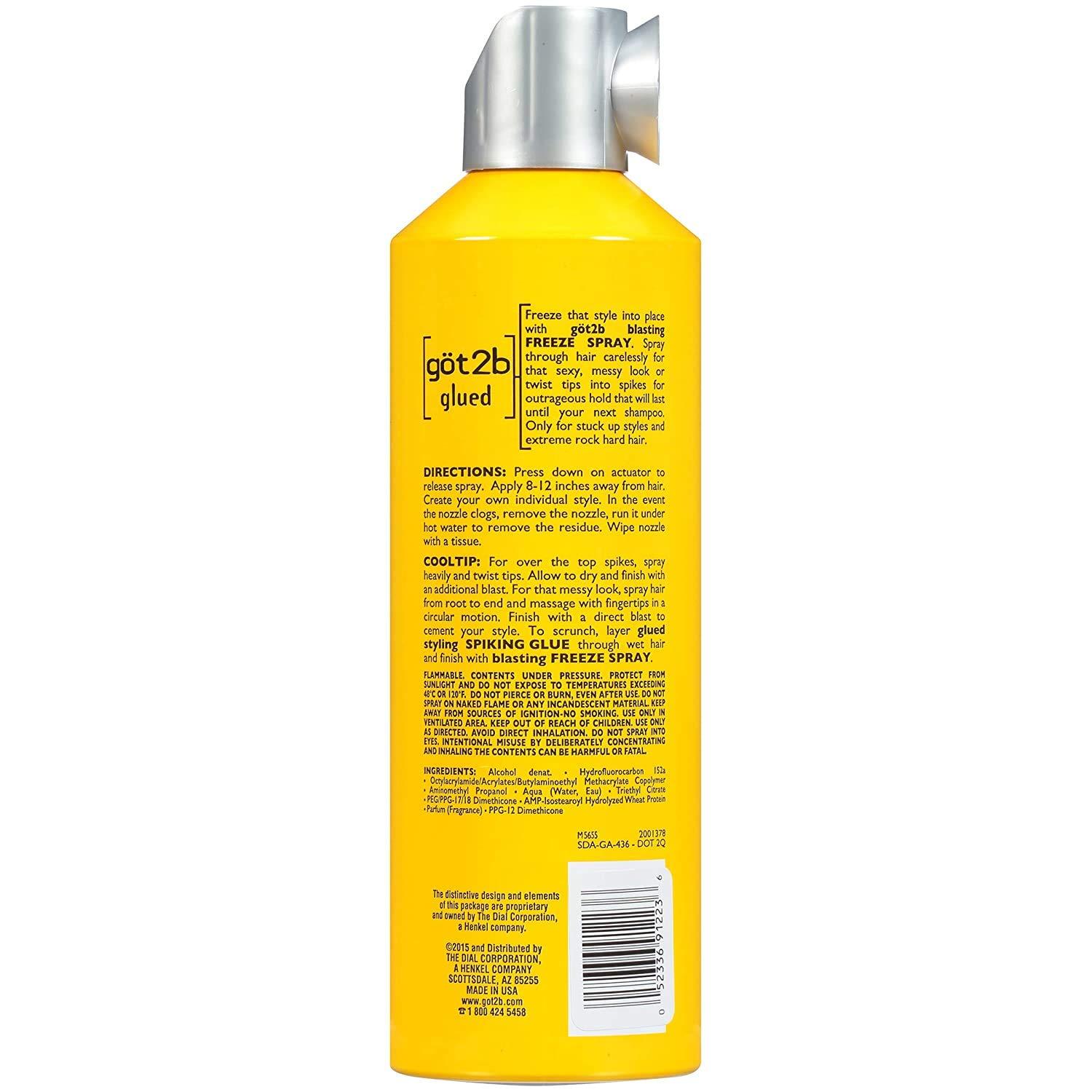 (6Pack) GOT 2B GLUED BLASTING FREEZE SPRAY SCREAMING HOLD FOR HAIR 12OZ ...