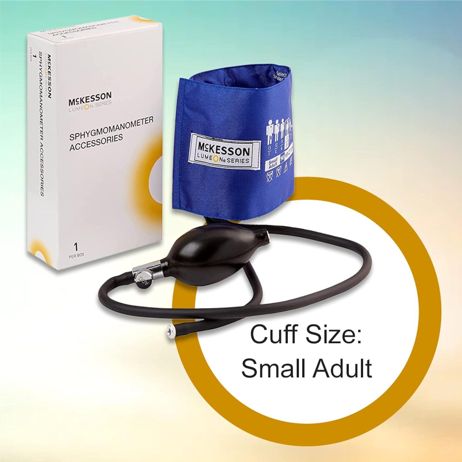 McKesson LUMEON Blood Pressure Cuff and Bulb Royal Blue Adult Small 19 ...