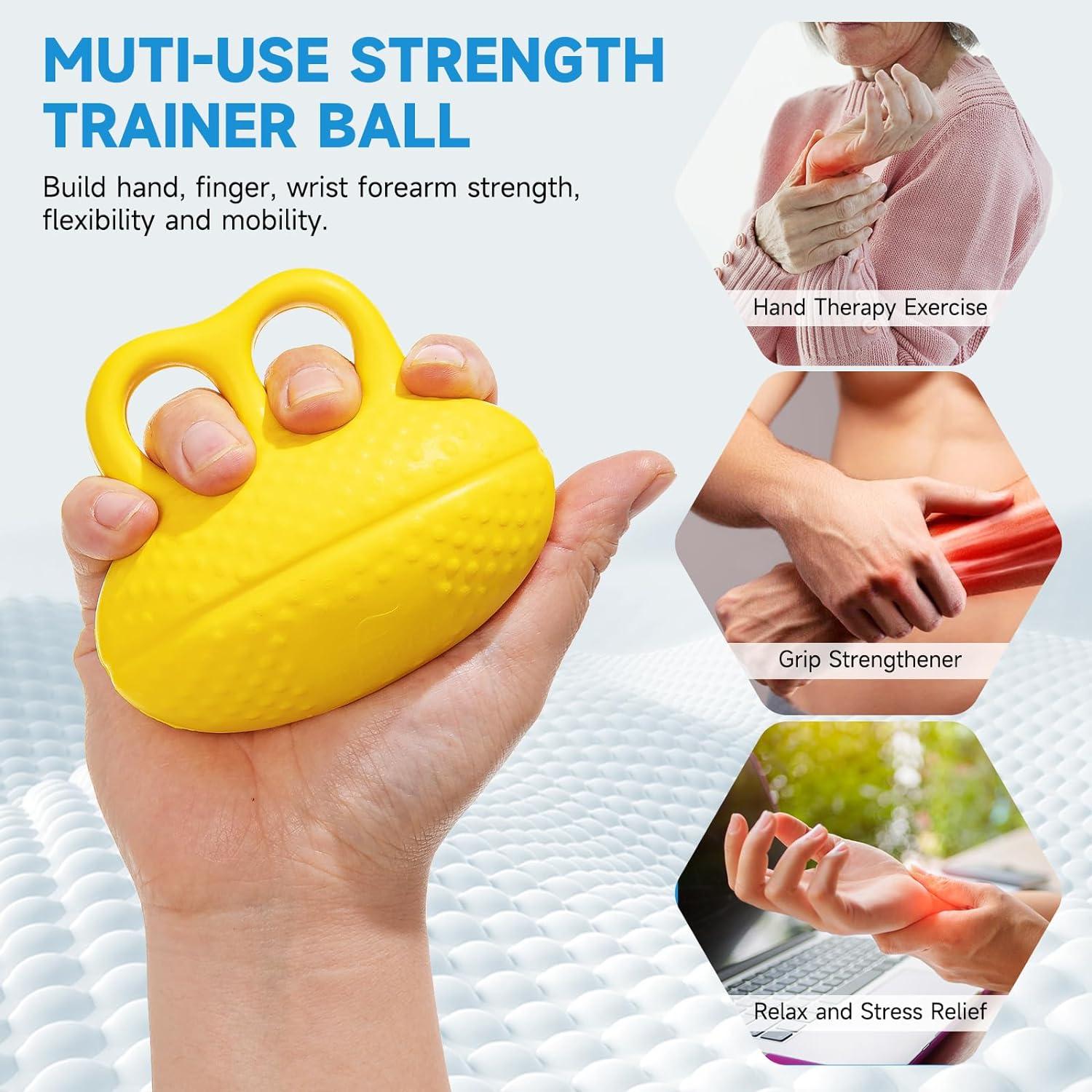 Buy Fingerball Training Ball - Yellow Grip Ball & Stress Relief for ...