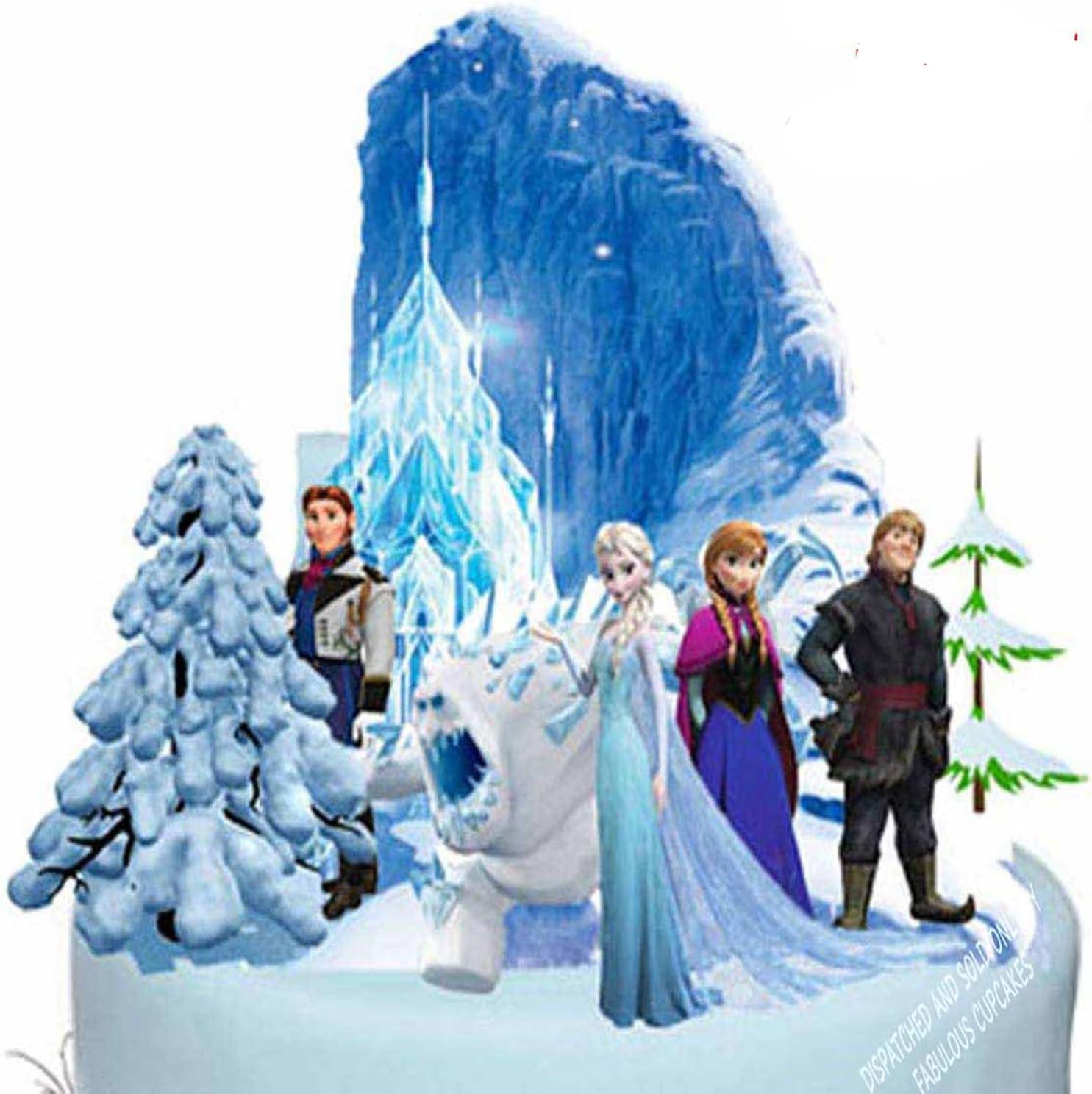 Personalised Elsa Anna Stand Up Edible Wafer Cake Decorating party ...