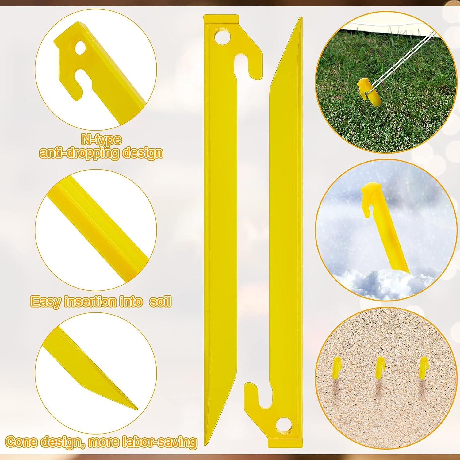 Plastic Tent Stakes 9 Inch Heavy Duty Pegs for Outdoor Garden ...