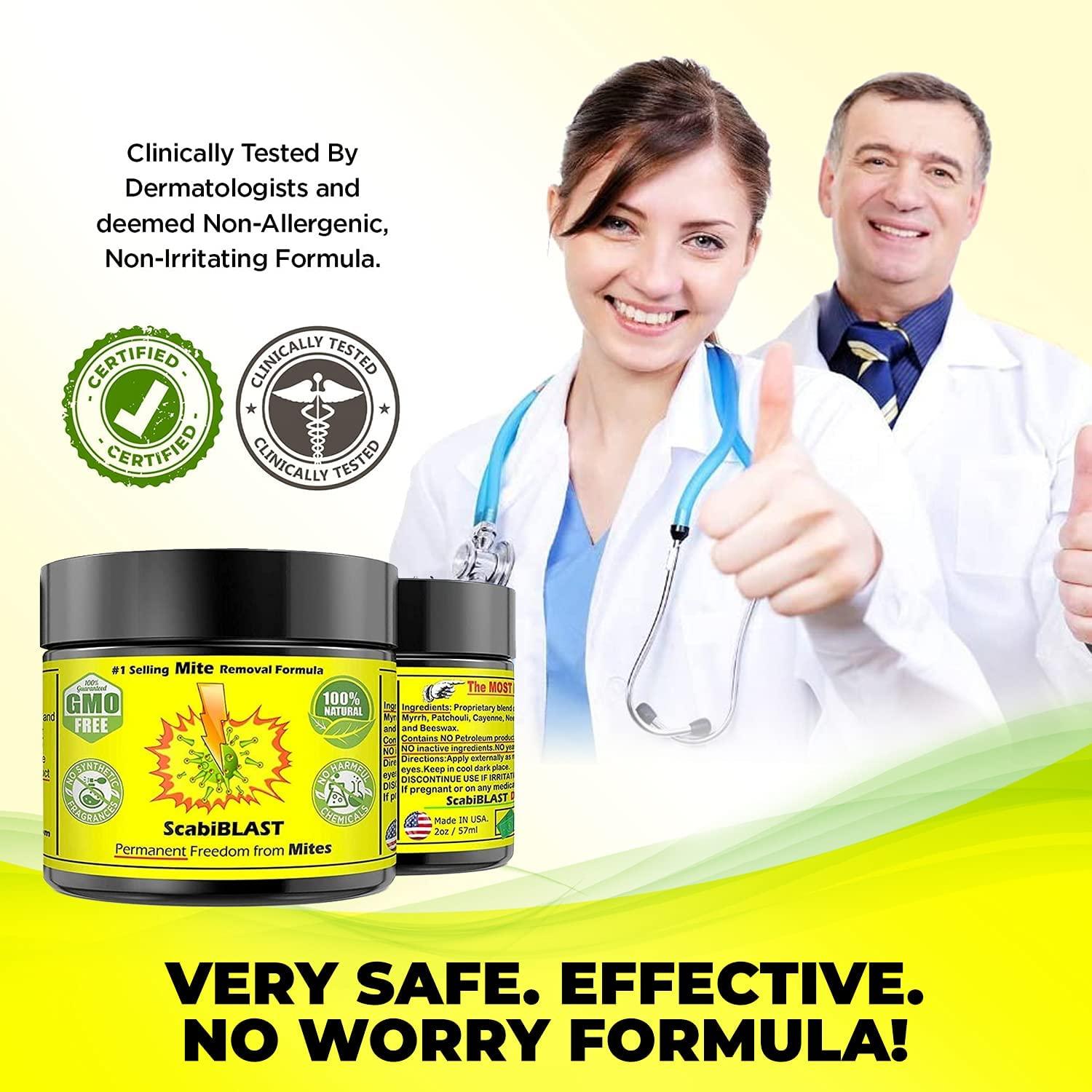 ScabiBLAST Mite Cream Lotion - Fast Relief from All Mites for Humans ...