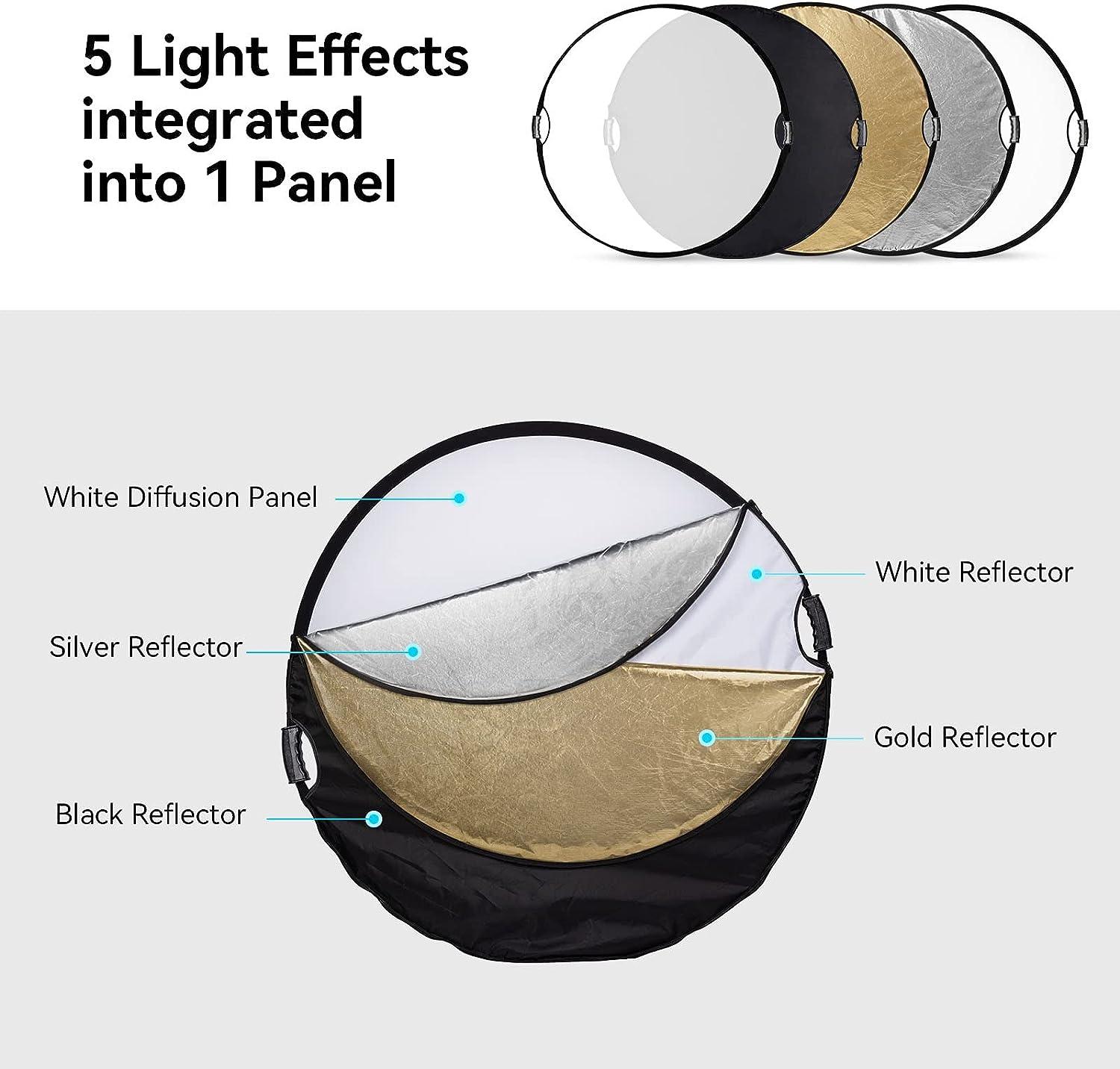 SmallRig 32" (80cm) Photography Reflector with Handle 5-in-1 ...