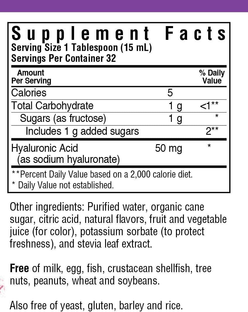 Bluebonnet Nutrition Liquid Hyaluronic Acid - Hair, Skin, Nails Support ...