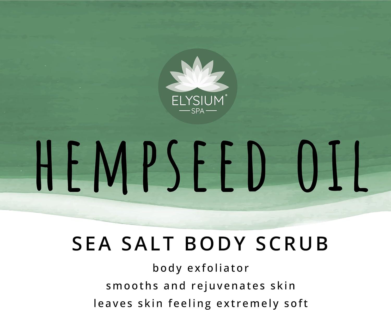 Elysium Spa Exfoliating Sea Salt Body Scrub with Hemp Seed Oil ...