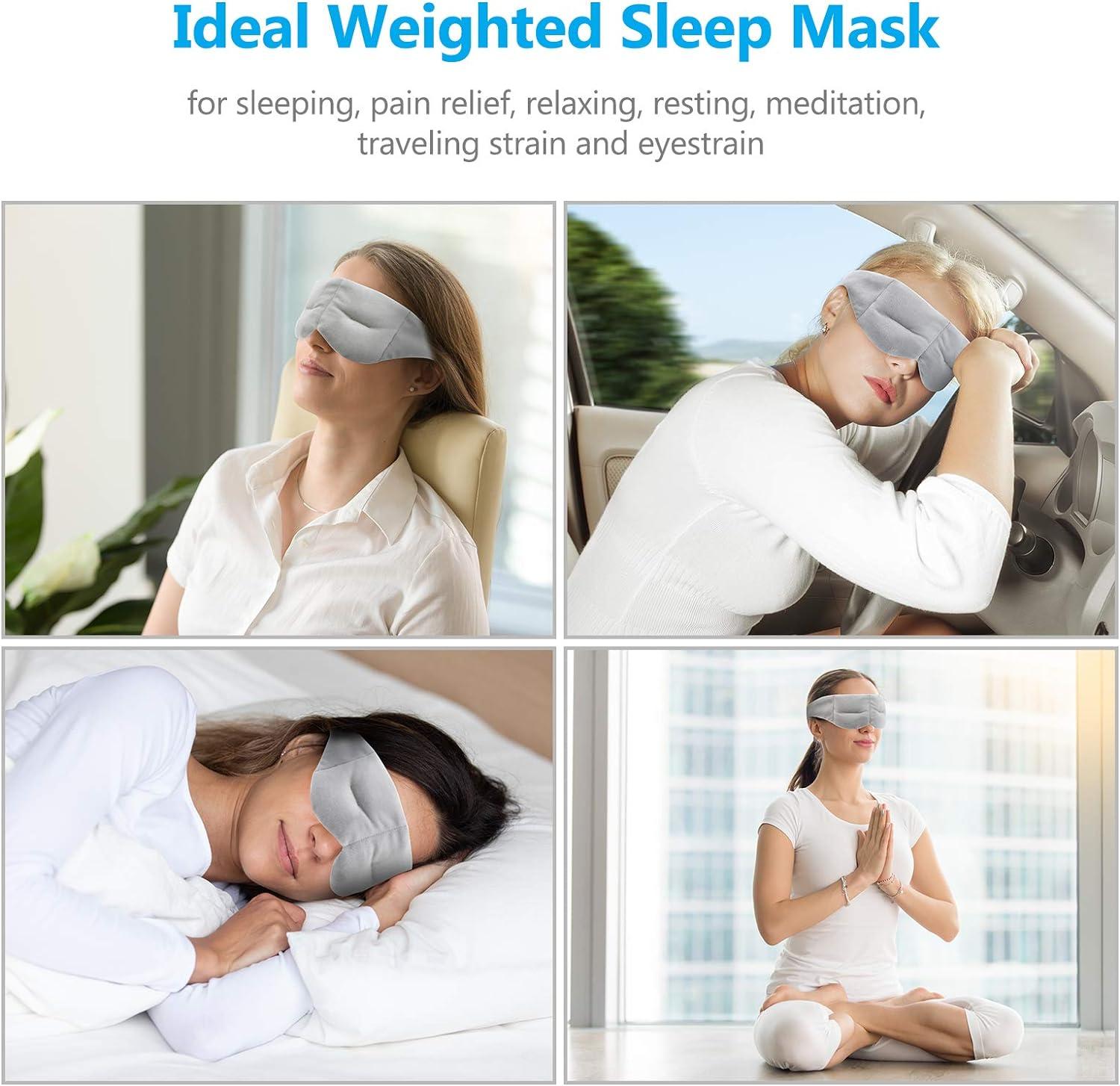 Weighted Hot/Cold Therapy Sleep Mask for Pain Relief and Better Sleep ...