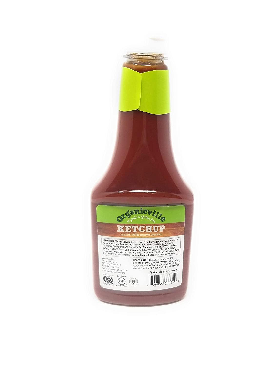 OrganicVille Gluten-Free Ketchup 24oz (4-Pack) | Organic & Delicious ...