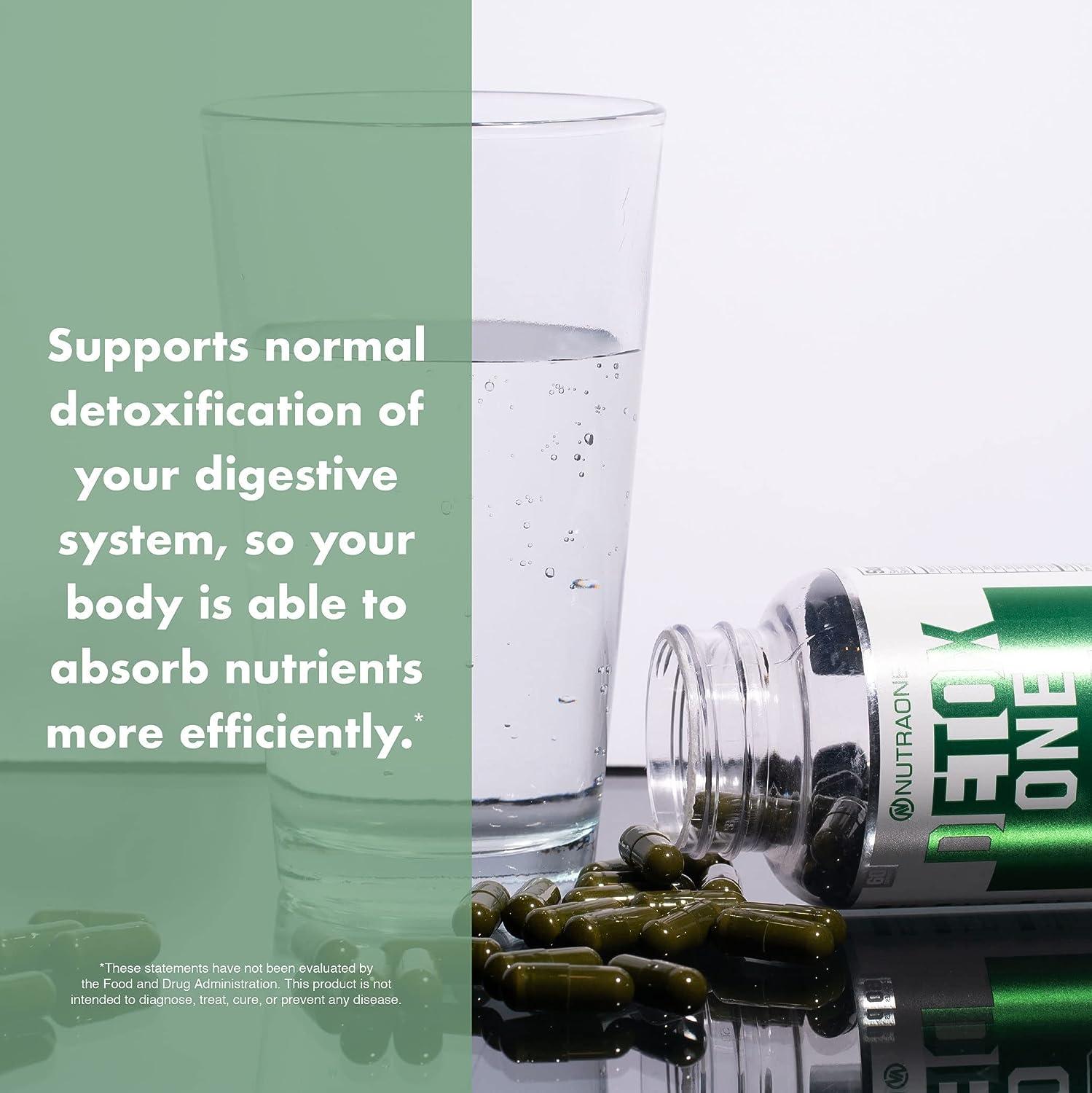 NutraOne DetoxOne 30-Day Extra Strength Cleanse for Healthy Digestion ...