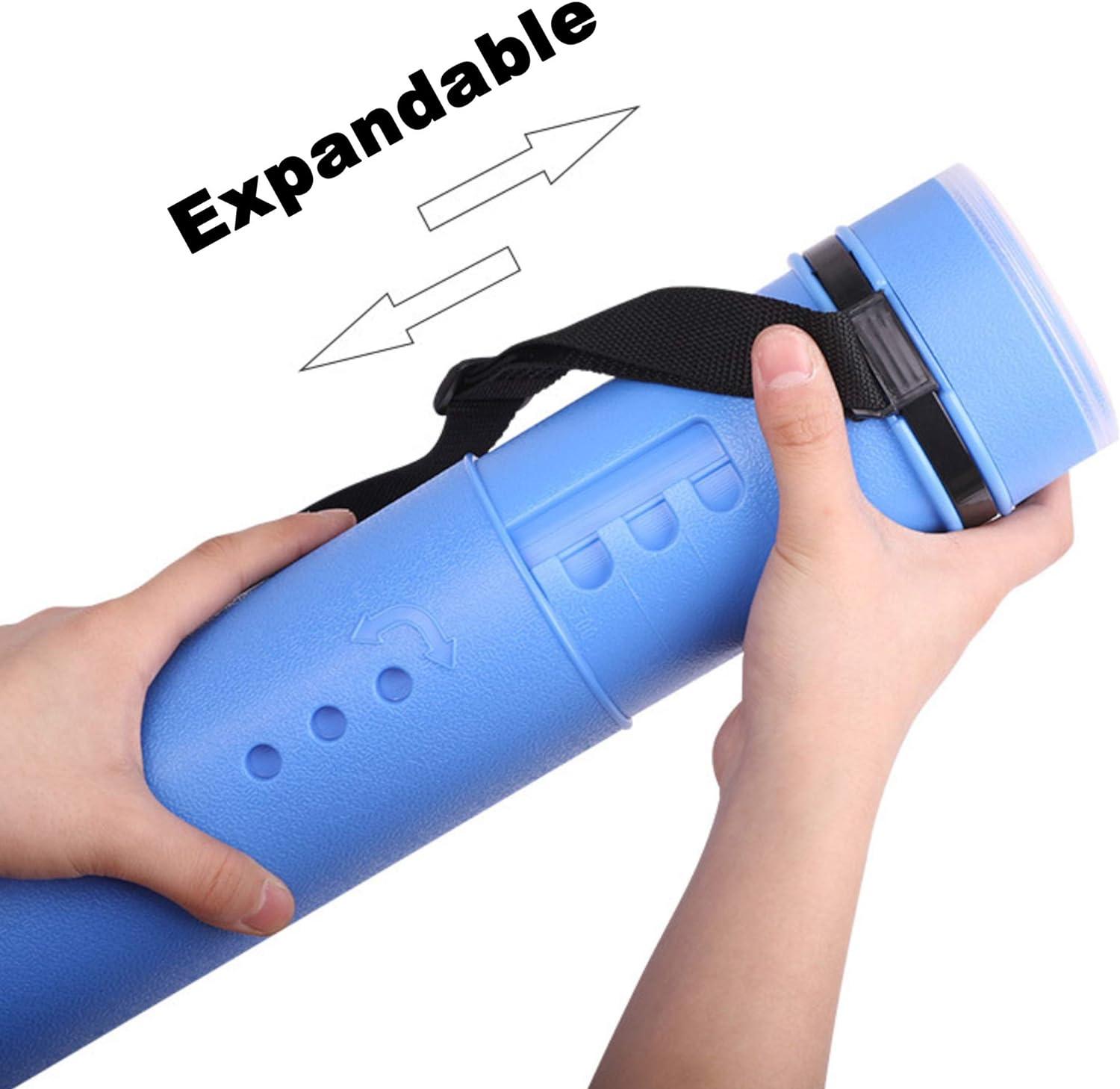 2-Pack Extendable Poster Tubes Expand from 24.5 to 40 with Shoulder ...