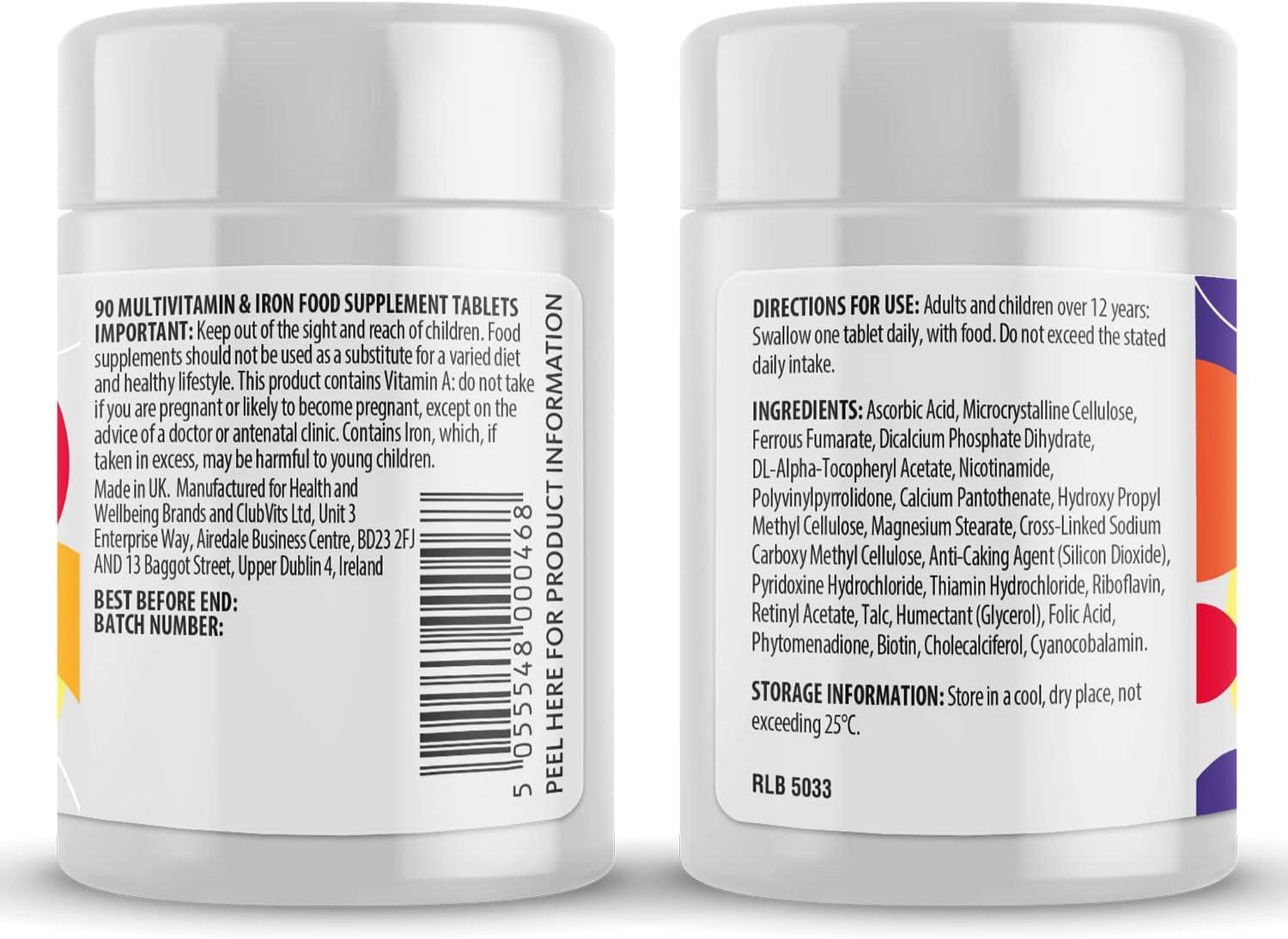 High Strength Multivitamin & Iron - Includes Important Immune Defence ...