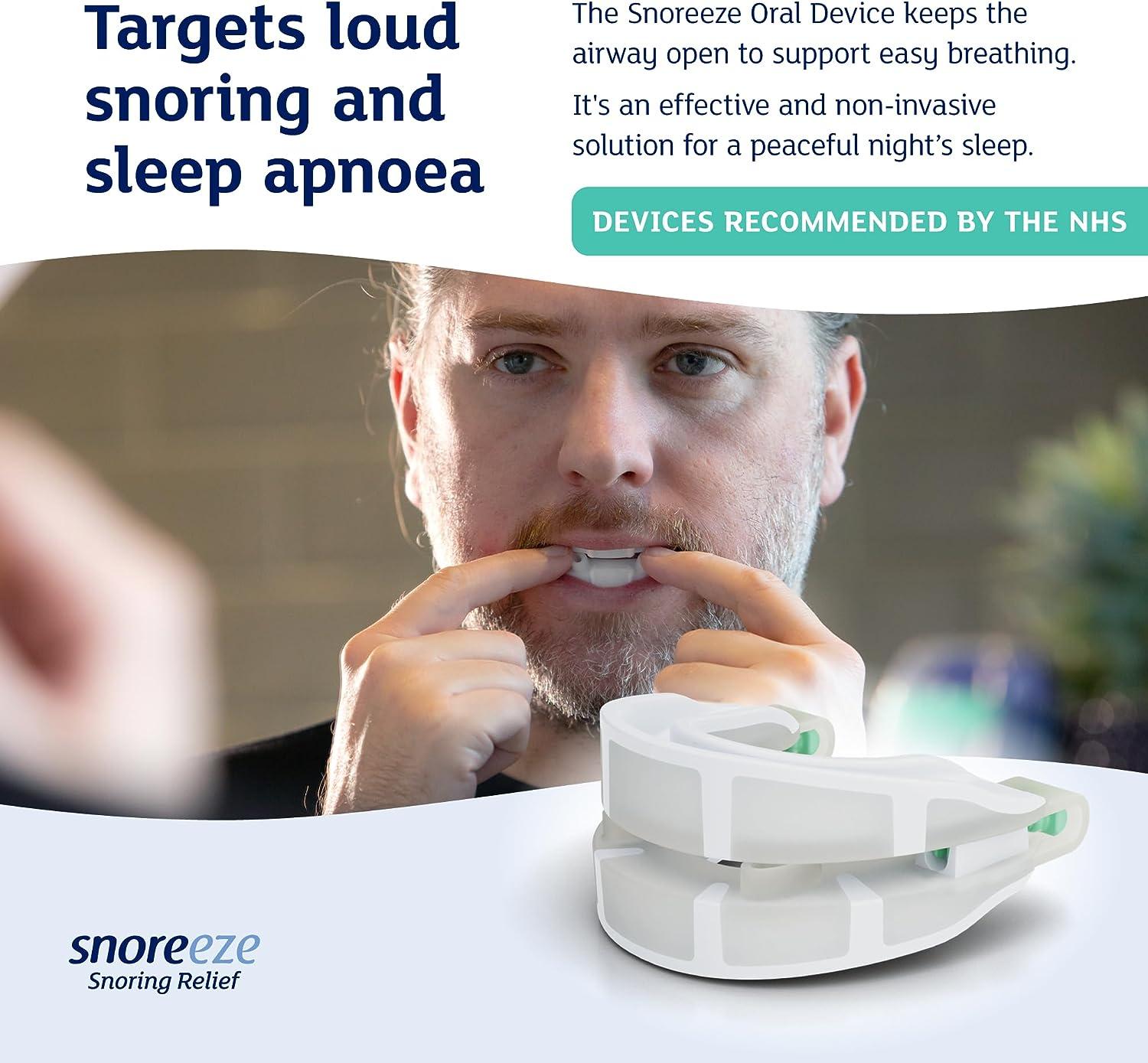 Snoreeze Oral Anti Snore Device - Adjustable Mandibular Advancement ...