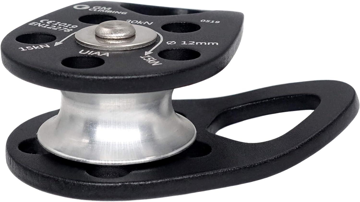GM CLIMBING UIAA Certified 30kN Swing Cheek Micro Pulley Black General ...
