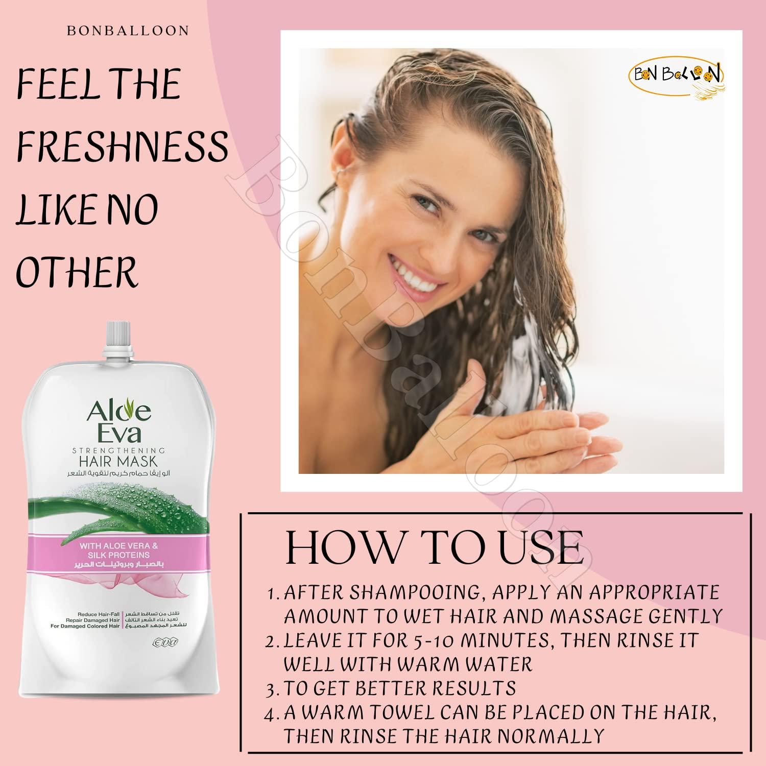 Aloe Eva Hair Mask Pouch - Deep Conditioning & Repair (8.81 oz / 250 gm ...