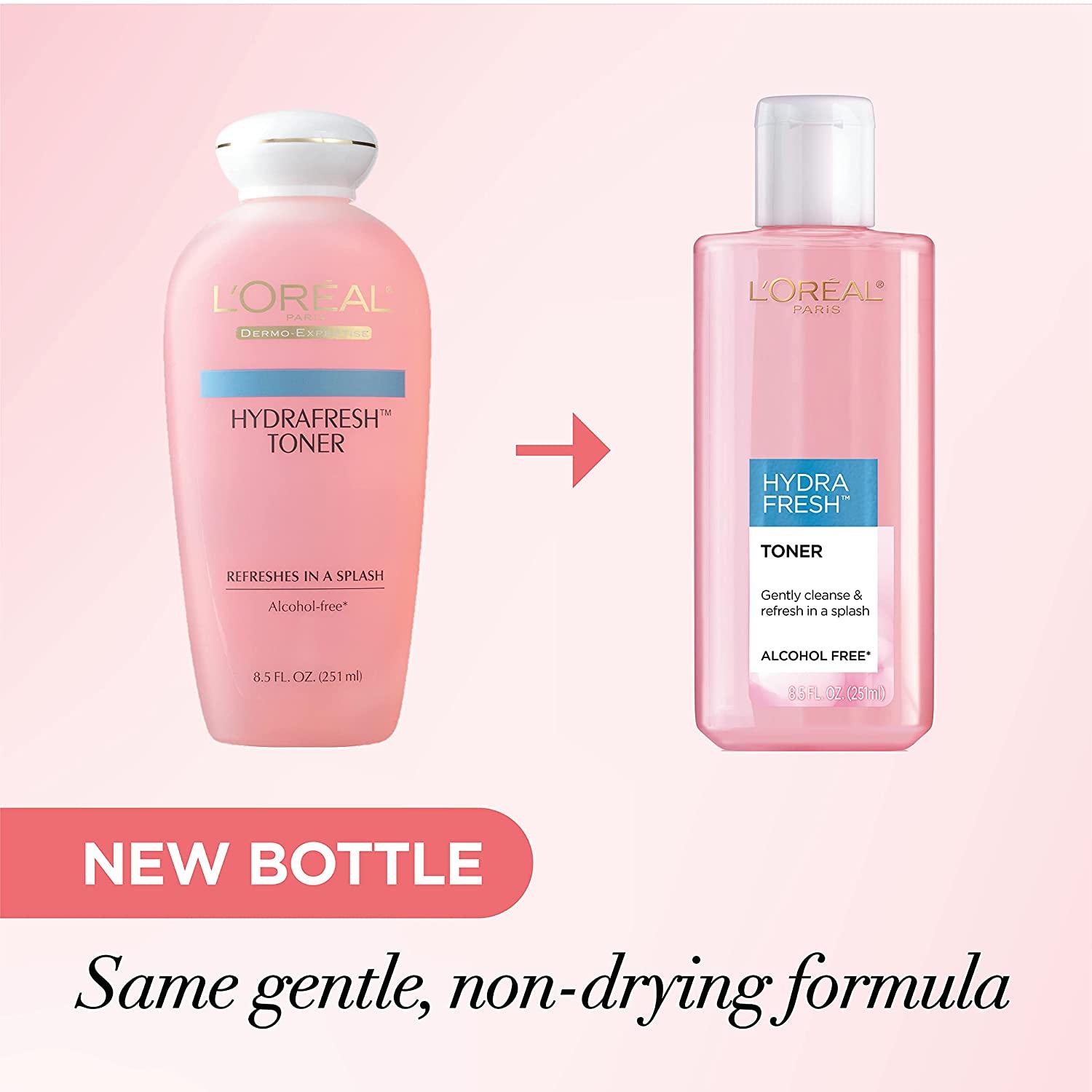 L'Oreal Paris HydraFresh Toner - Alcohol-Free Face Toner with Pro ...