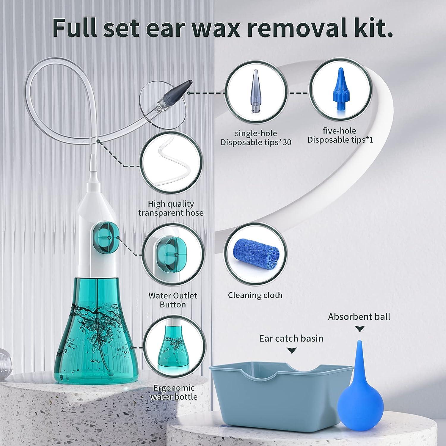 Ear Wax Removal Kit - Manual Ear Irrigation Flushing System for Safe ...
