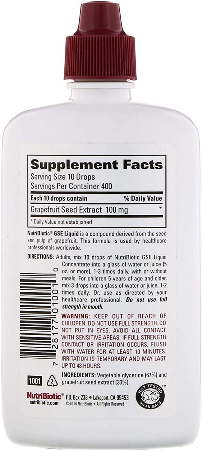 Nutribiotic GSE 4 oz (2 Pack) - Organic Grapefruit Seed Extract | Buy ...