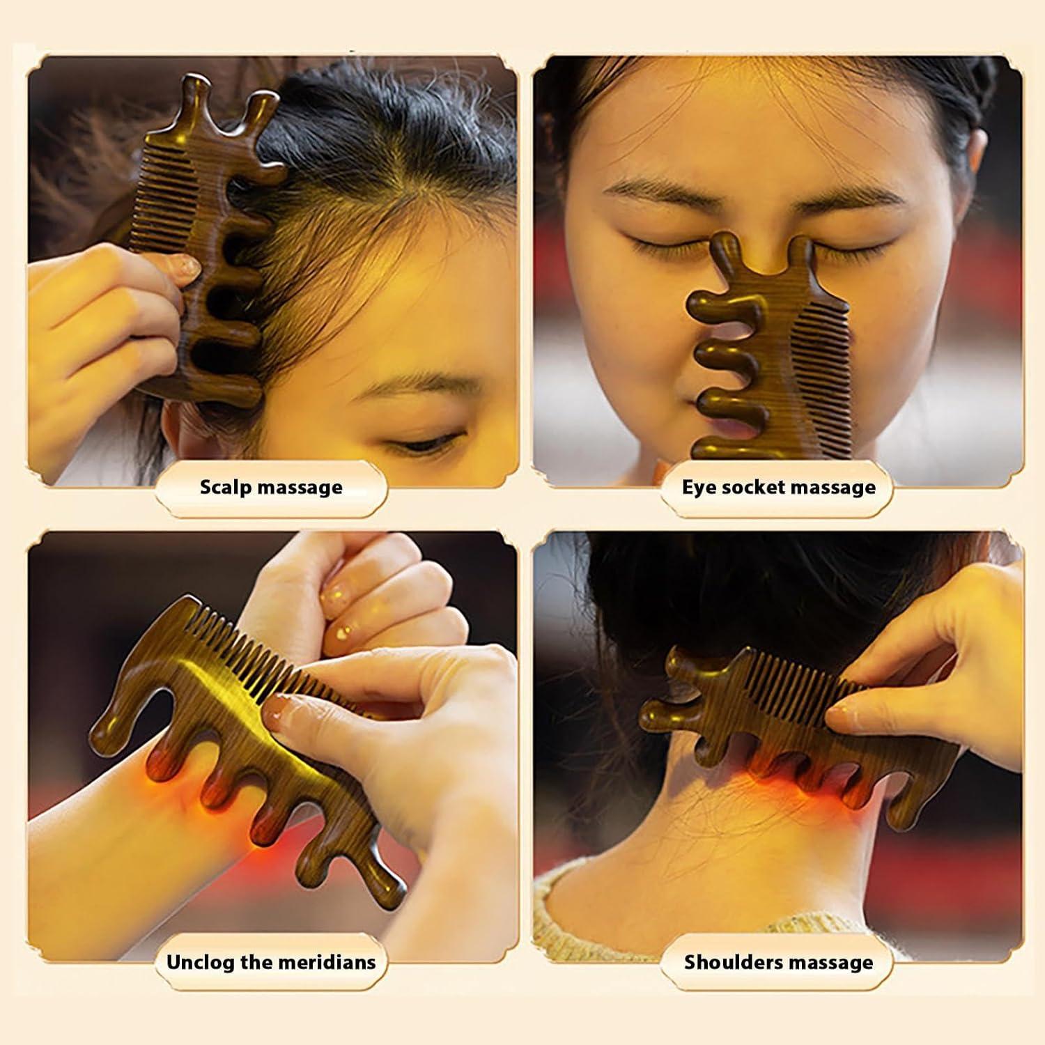 Portable Antistatic Scalp Massager & Comb | Handmade Tool to Prevent ...