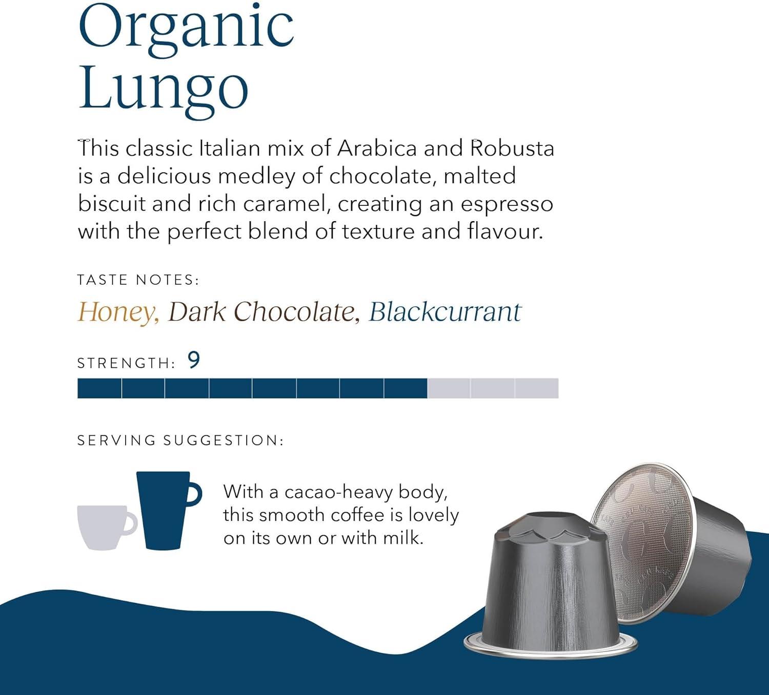 CRU Kafe Lungo Espresso Strong Nespresso Compatible Coffee Pod Capsules 20 Pods Complex and Full ...