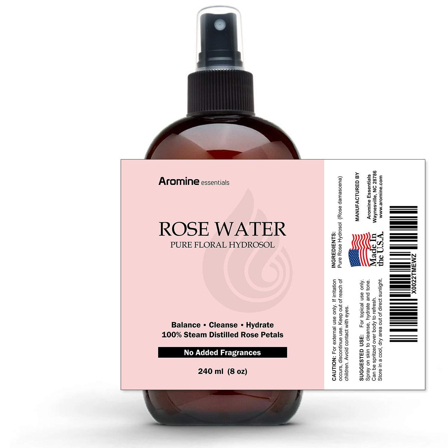 Rose Floral Water Hydrosol 8oz - Pure Rose Hydrosol 8 Ounce (240ml ...
