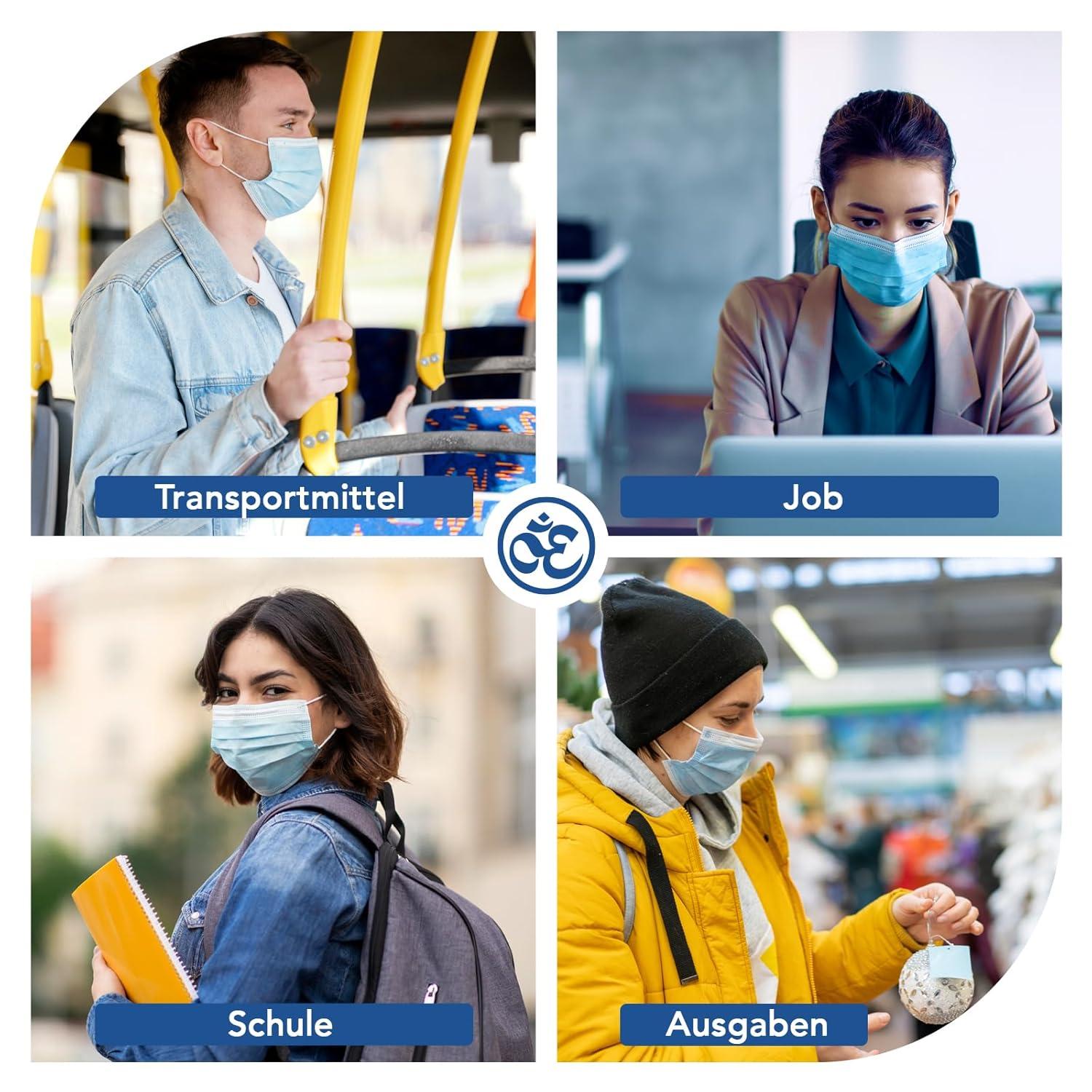 Medical IIR Standard EN14683 Certified 3-Layer Disposable Face Masks ...