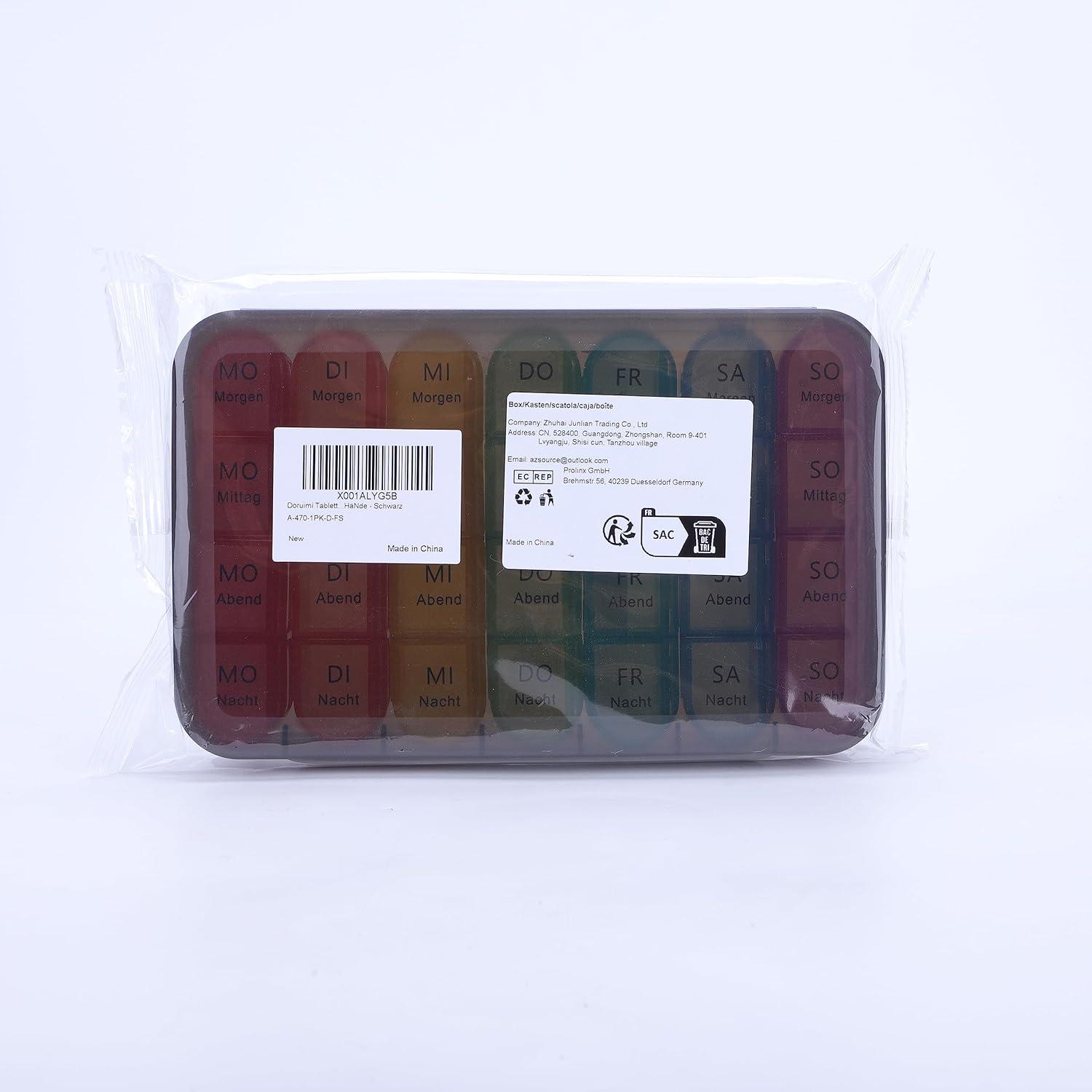 Doruimi 7-Day Pill Box - Large Compartments for Easy Use | Medicine ...