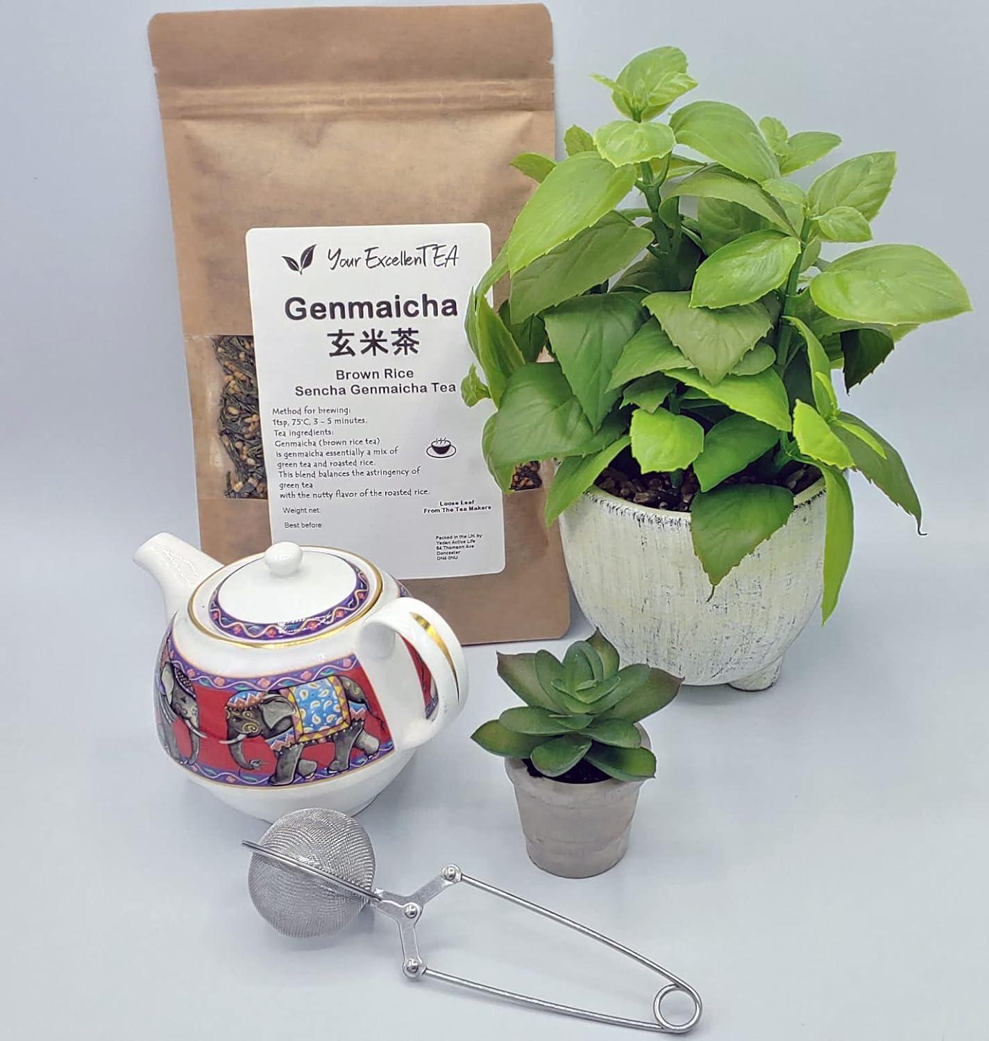 Genmaicha Brown Rice Sencha Green Loose Leaf Tea - 500g Japanese Style ...