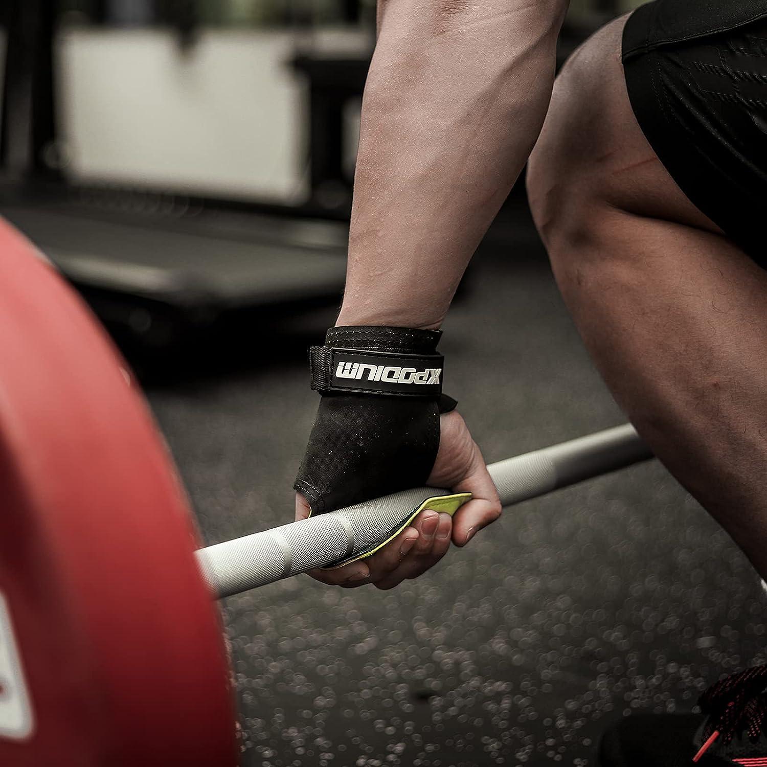 XPODIUM Fingerless Hand Grips for Pull-ups & Gymnastics with Wrist ...