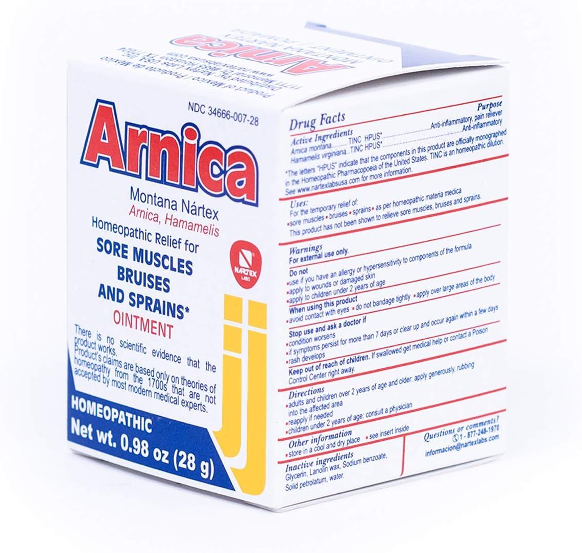Nartex Arnica Montana Ointment Jar - 0.98 Ounce | Soothing Relief for Aches and Pains | Buy Now ...