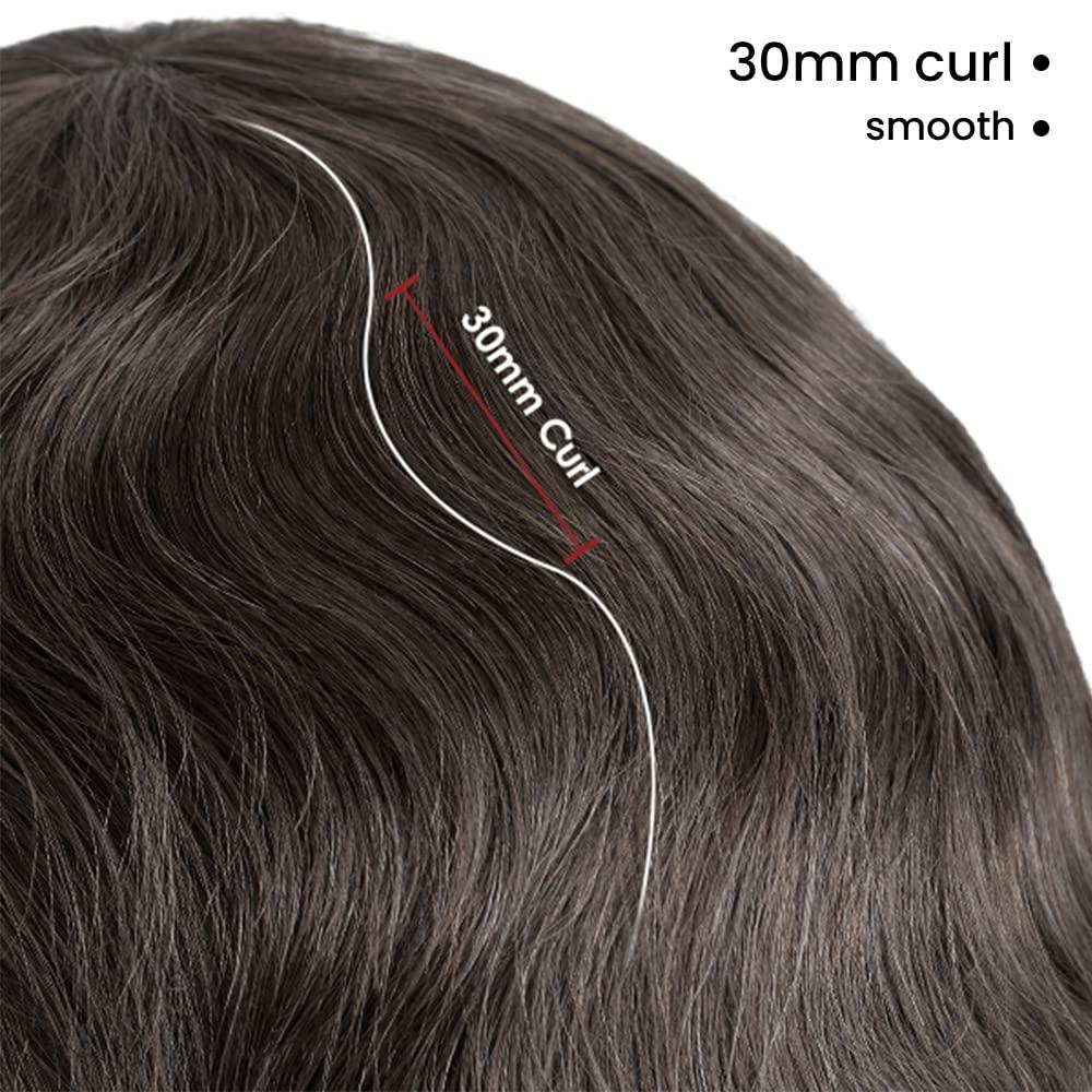 Lordhair Knotless Toupet for Men - 8x10 Inch Skin Top Human Hair System ...