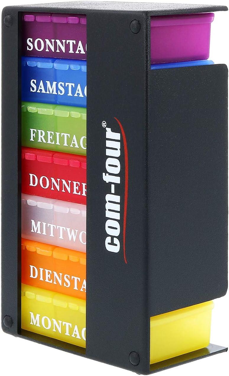 COM-FOUR 2x Drug Doser 7 Days - Medication Box for Morning Lunch ...