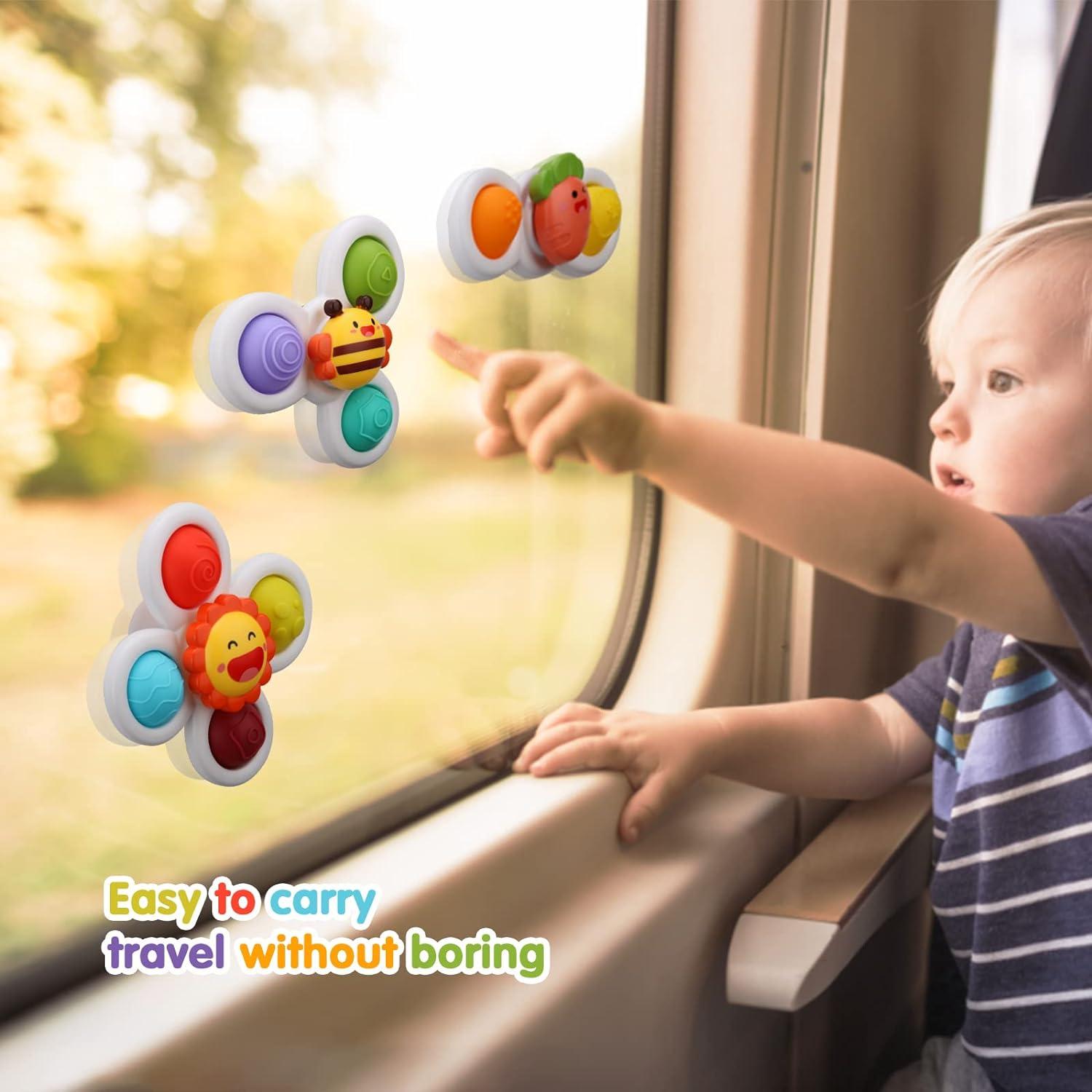 AIUOKYA Suction Cup Spinner Toys Simple Dimple Suction Toy with ...