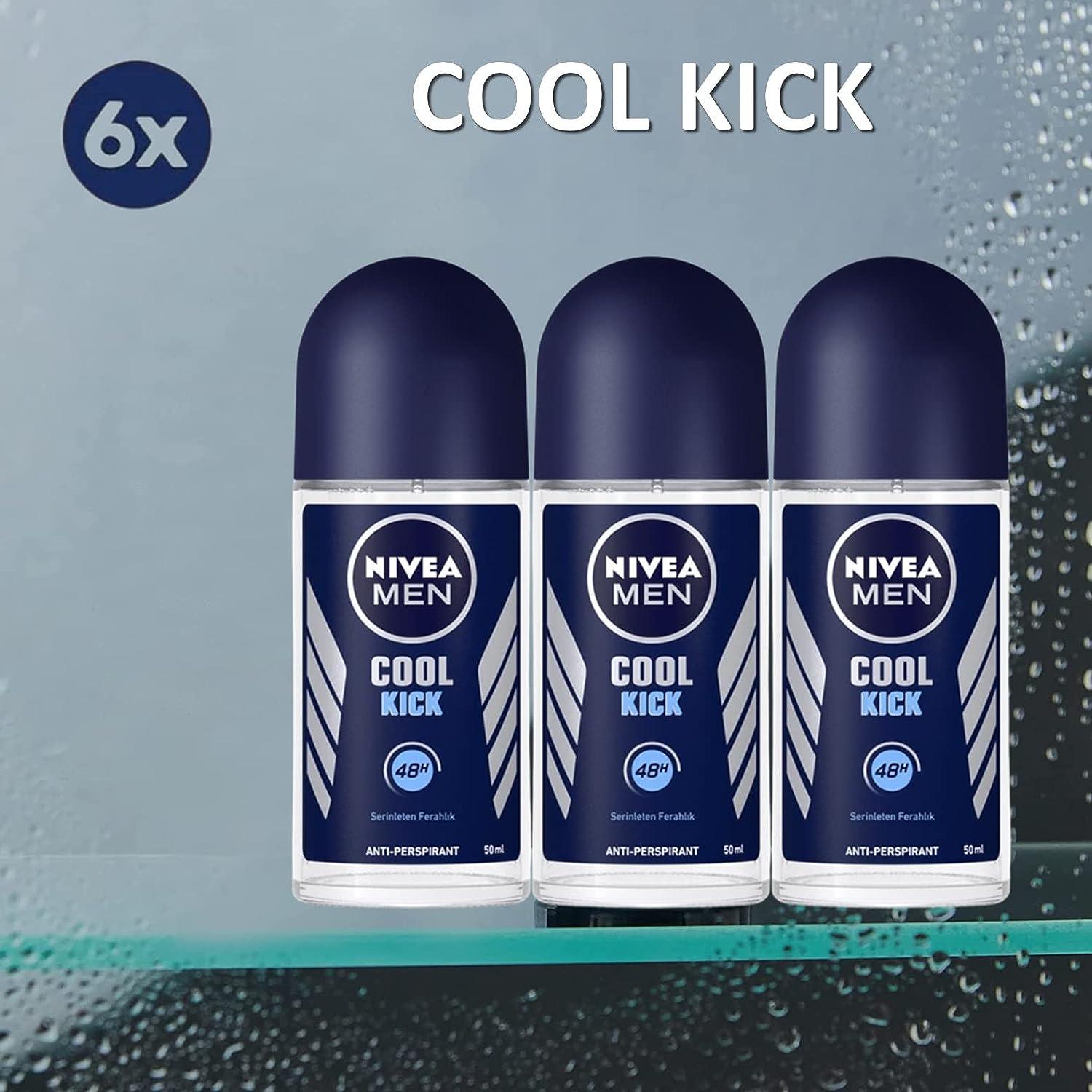 Nivea Men Coolkick 6 Deodorant Roll On - Men Series | Long-lasting ...