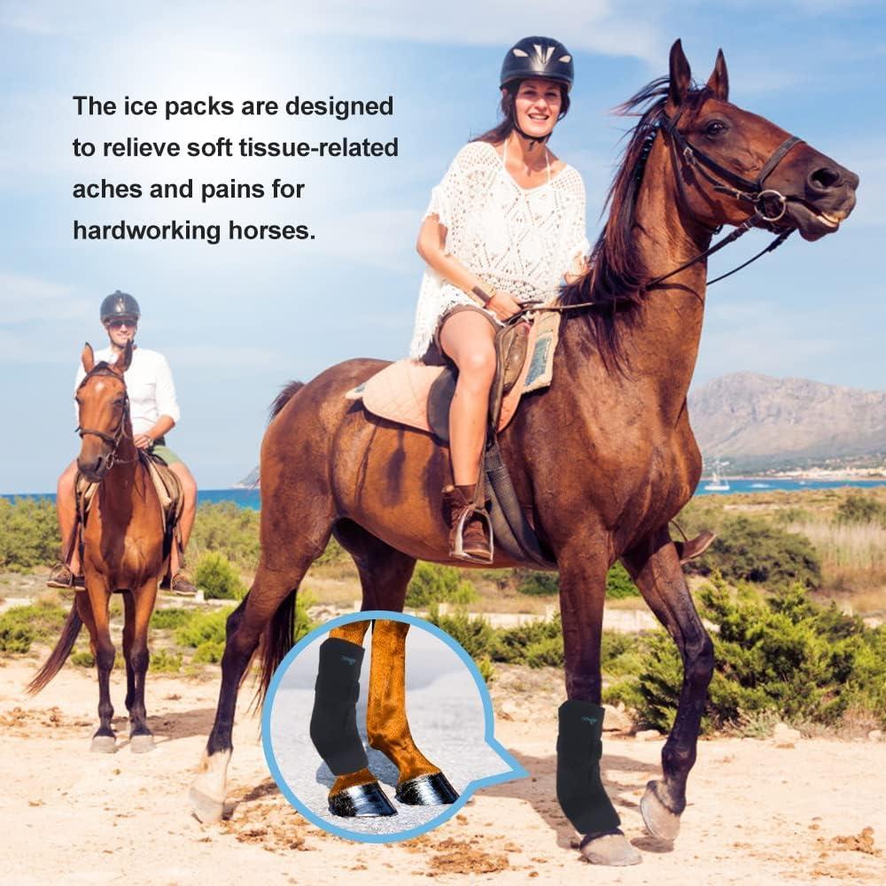 Newgo Cooling Gaiters for Horses - Reusable Injury Relief & Knee ...