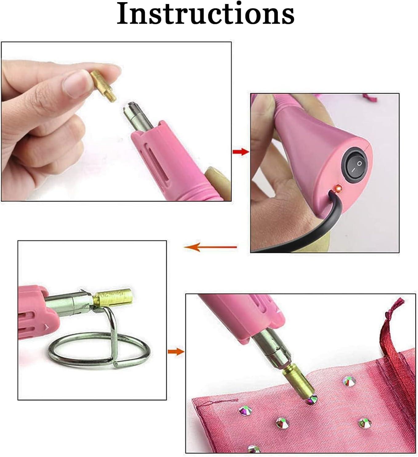 Hotfix Rhinestone Applicator - 7 in 1 Professional DIY Tool with 7 Tips - Pink | Buy Now with ...