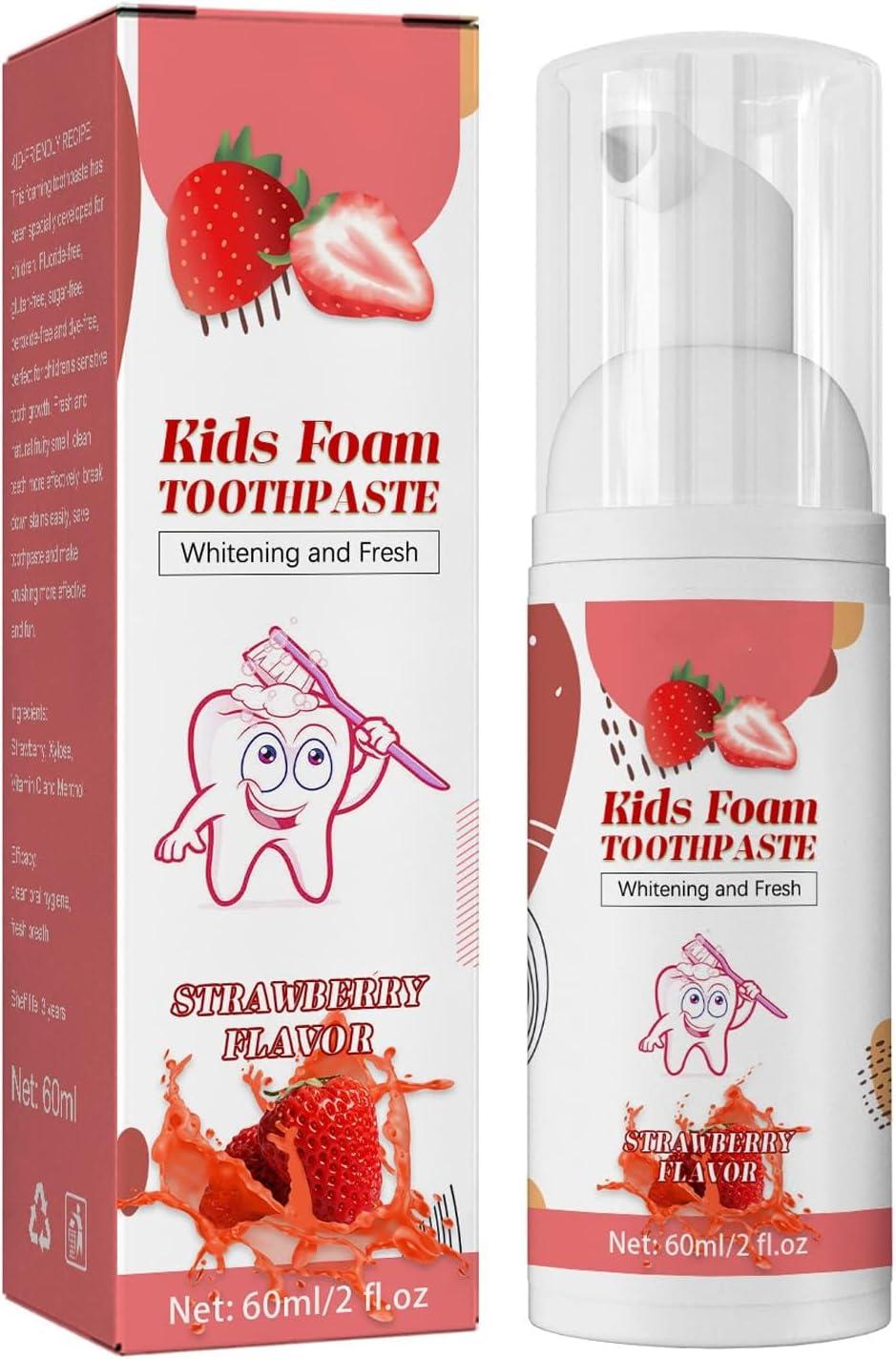 Lovelycat Low Fluoride Foam Toothpaste & Mouthwash for Kids (2PC) - Gentle Oral Care for ...