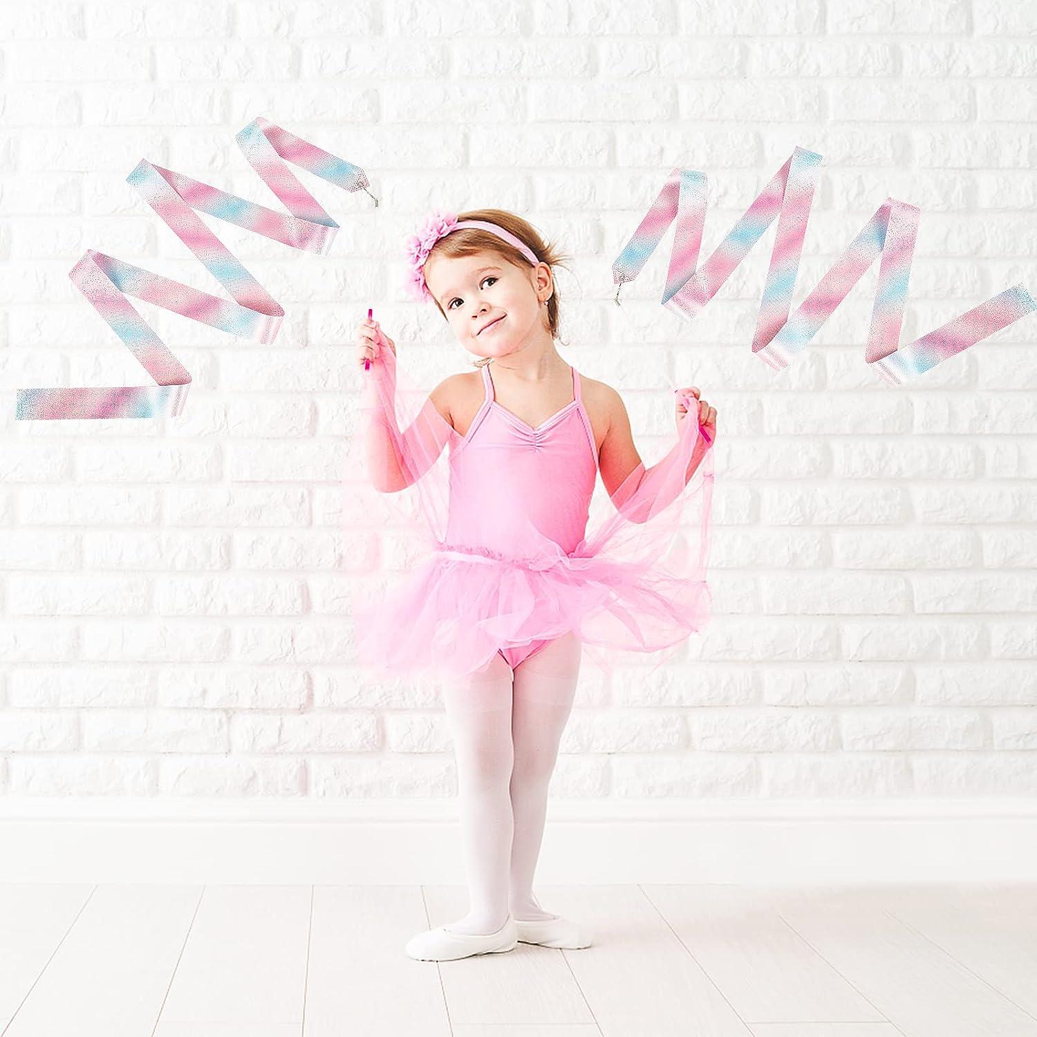 Lusofie 4 Pieces Sparkling Dance Ribbon, 78.7-inch Long Rhythmic ...