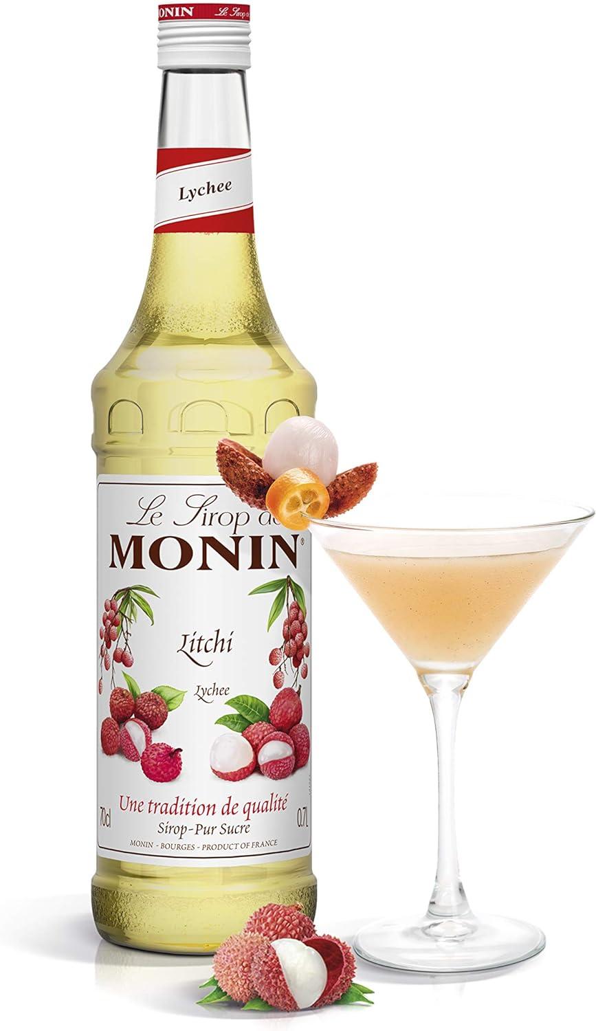 MONIN Premium Lychee Syrup 700ml for Cocktails & Mocktails - Vegan-Friendly, Allergen-Free, 100% ...